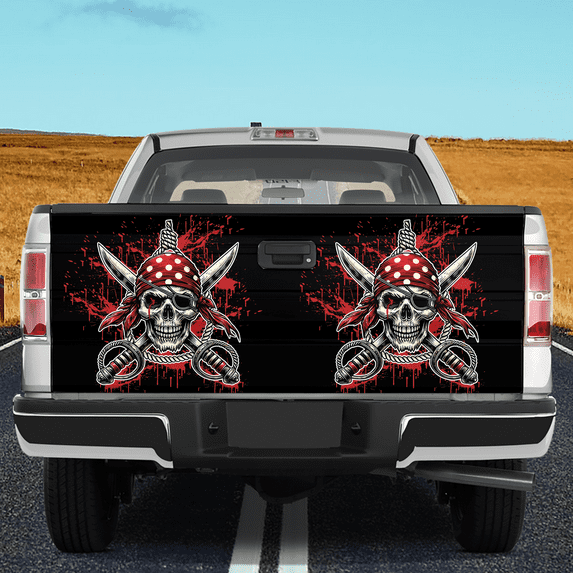 Lotusprinthandmade Skull Skeleton Tailgate Wrap 2 Sizes (26"x66 ...