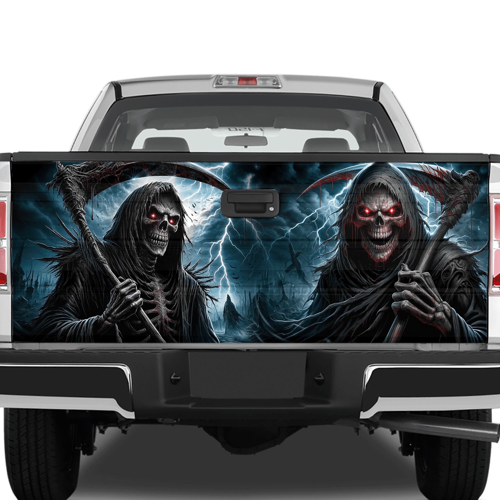 Lotusprinthandmade Skull Skeleton Tailgate Wrap 2 Sizes 26"x66 ...