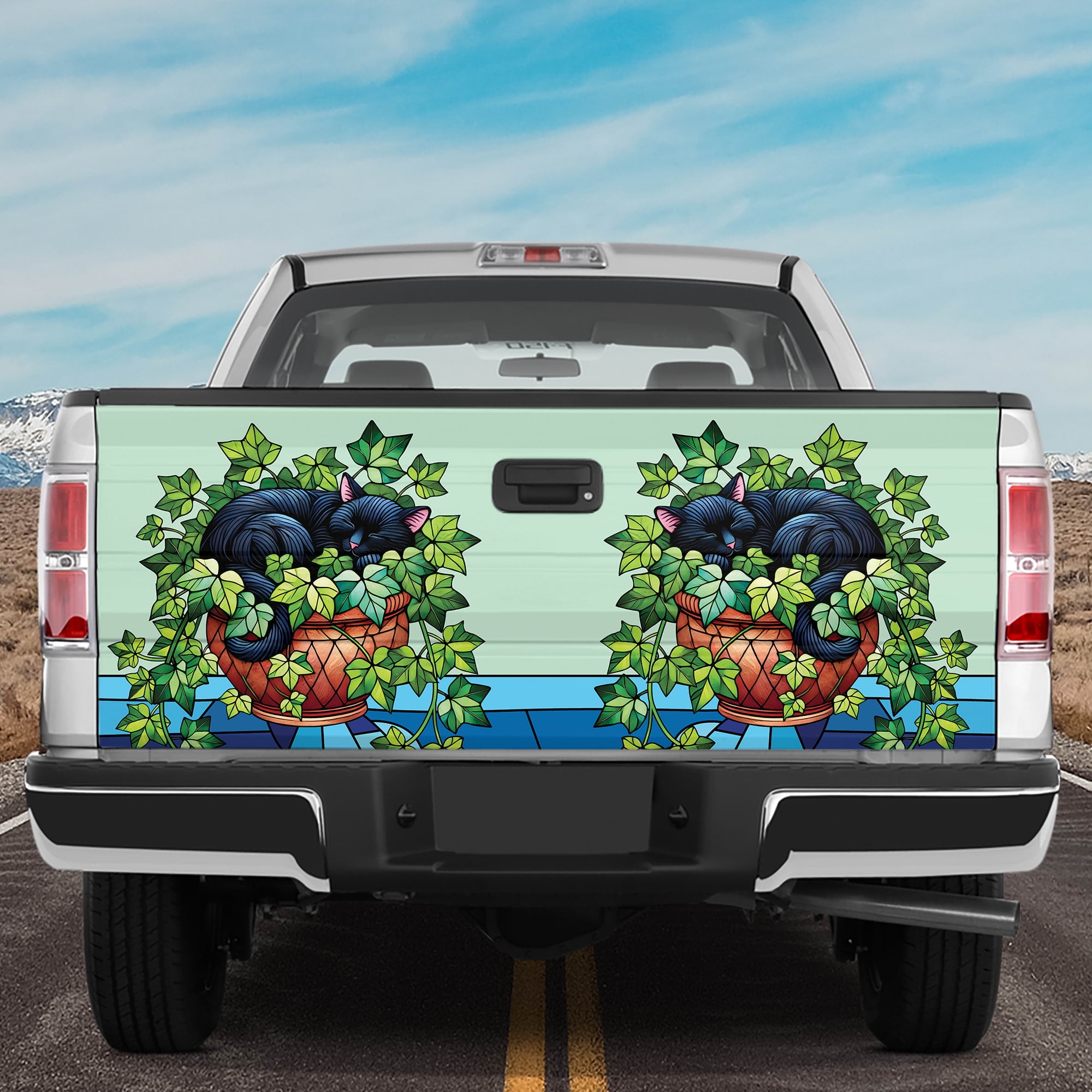 Lotusprinthandmade Sleeping Cat Lovers Tailgate Wrap 2 Sizes (26"x66 ...