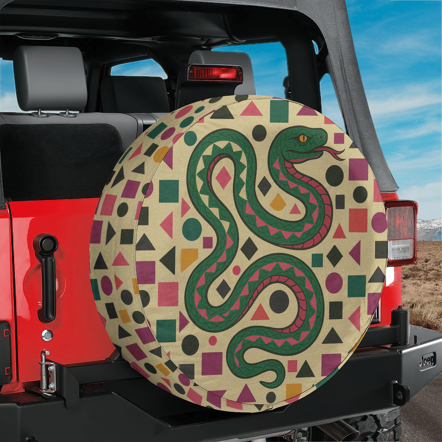 Lotusprinthandmade Snakes Art Graphic Spare Tire Cover Without Backup ...