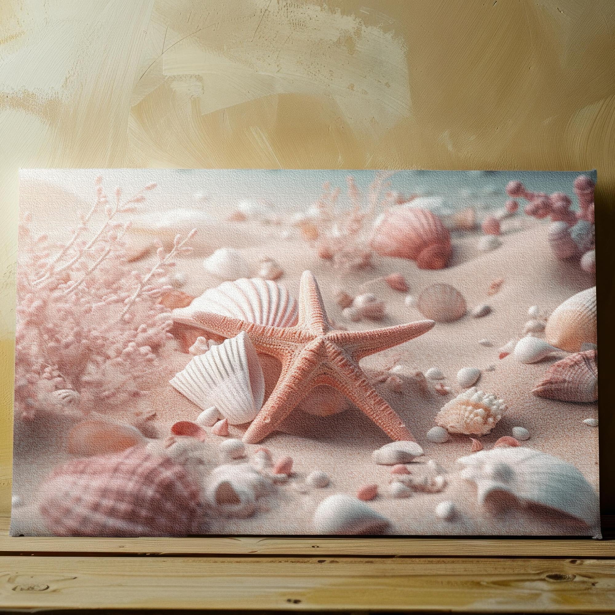 Lotusprinthandmade The Beauty Of Seashells on Beach Canvas 1.5in 36" x ...