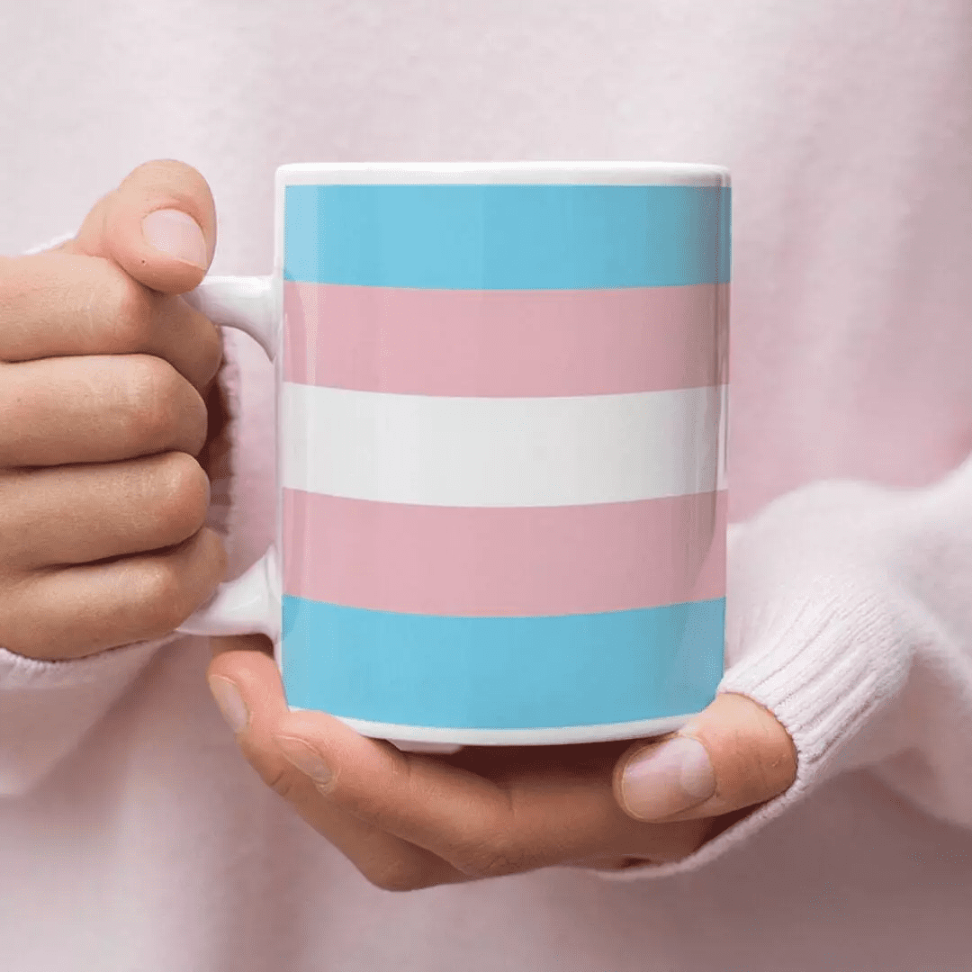 Lotusprinthandmade Trans Pride Flag Transgender Flag LGBTQ White ...