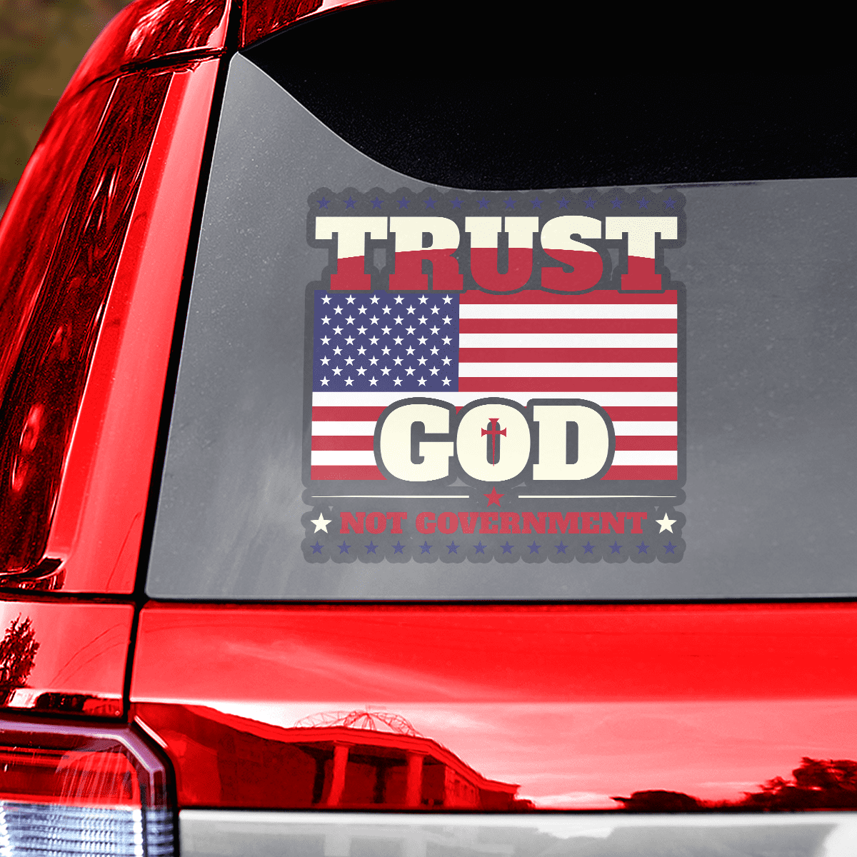 Lotusprinthandmade Trust God Not Government Transparent Vinyl Decal 4 ...