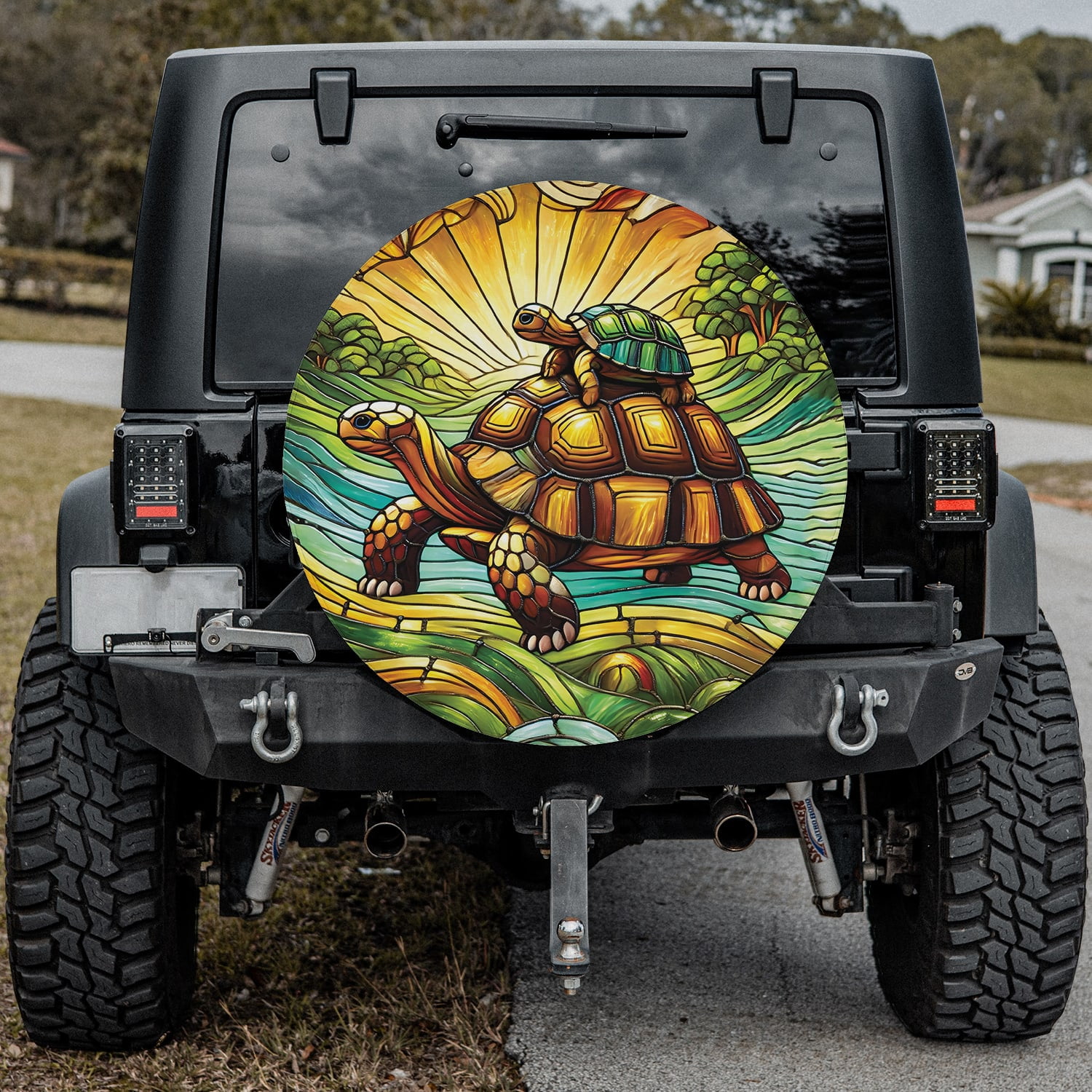 Lotusprinthandmade Turtle Lovers Spare Tire Cover Without Backup Camera ...