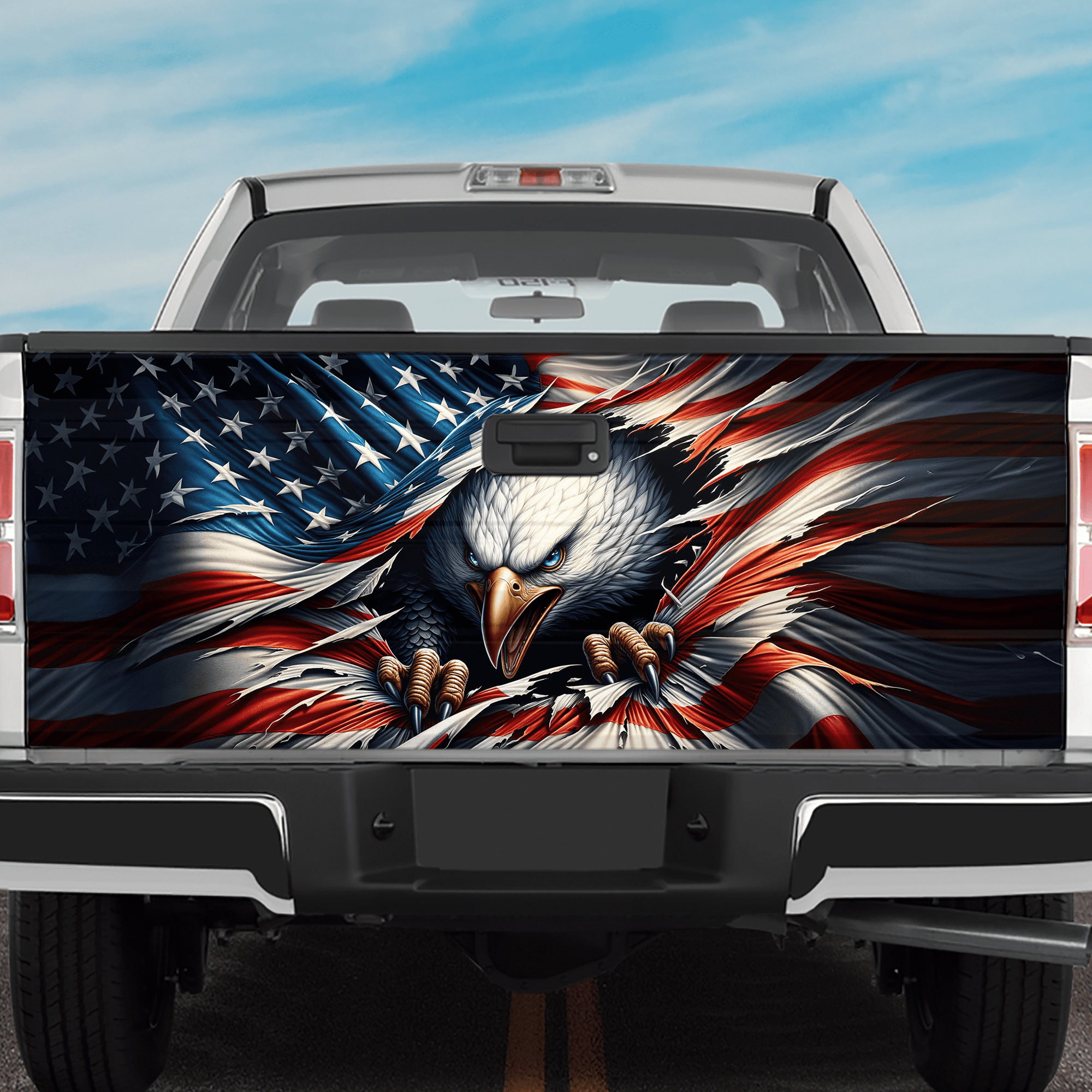 Lotusprinthandmade US Flag Eagle Graphic Truck Tailgate Wrap 2 Sizes ...