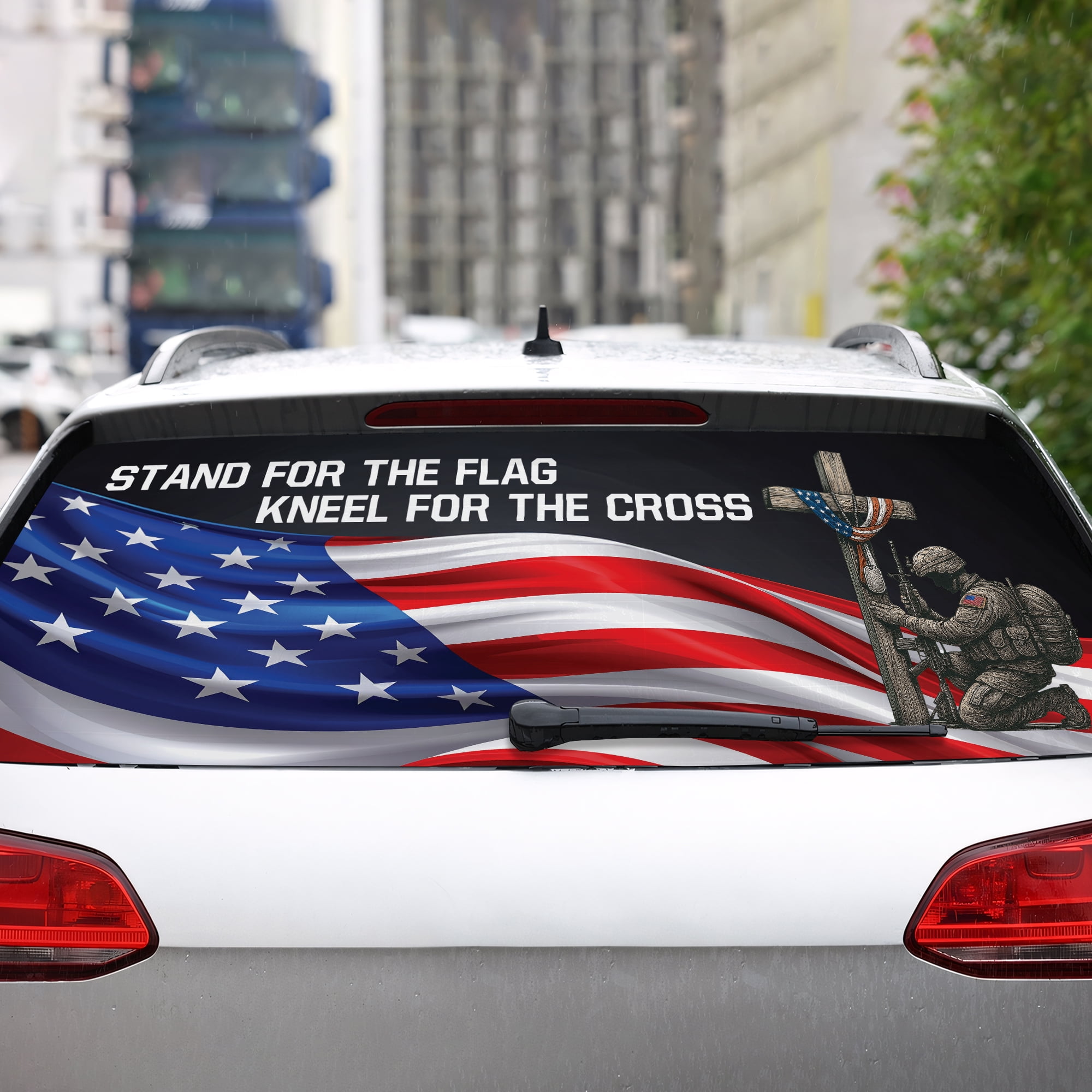 Lotusprinthandmade US Veteran Eagle Rear Window Car Decal 3 Sizes ...