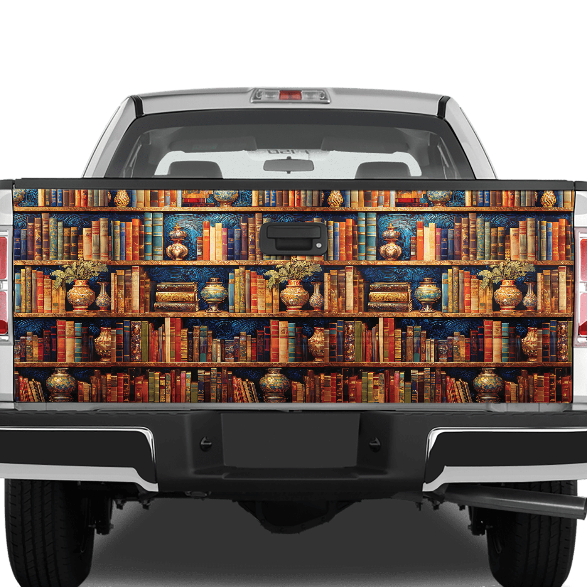 Lotusprinthandmade Vintage Bookshelf Tailgate Wrap 2 Sizes (24"x58 ...