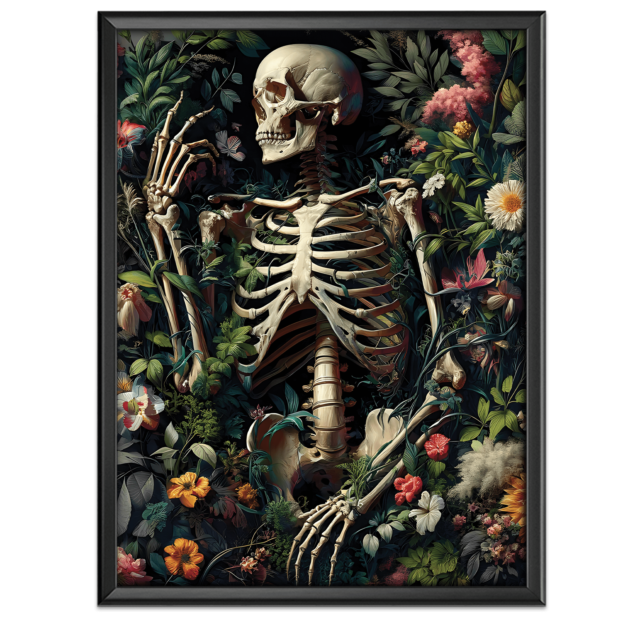 Lotusprinthandmade Vintage Botanical Skeleton Canvas 1.5in 12" x 8 ...