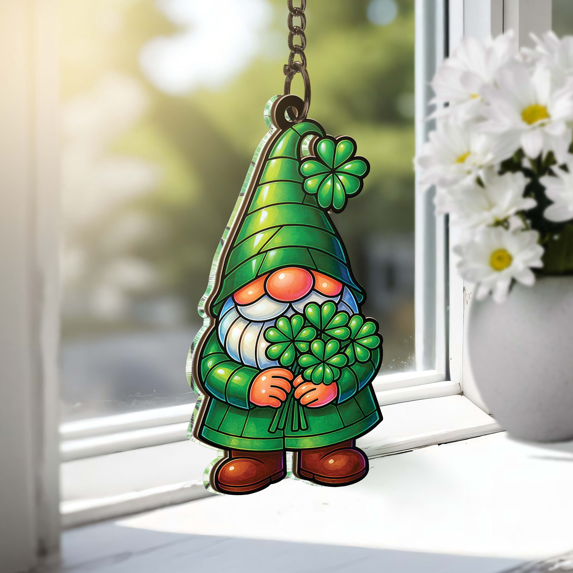 Lotusprinthandmade Whimsical Gnome Custom Shape Window Hanging ...