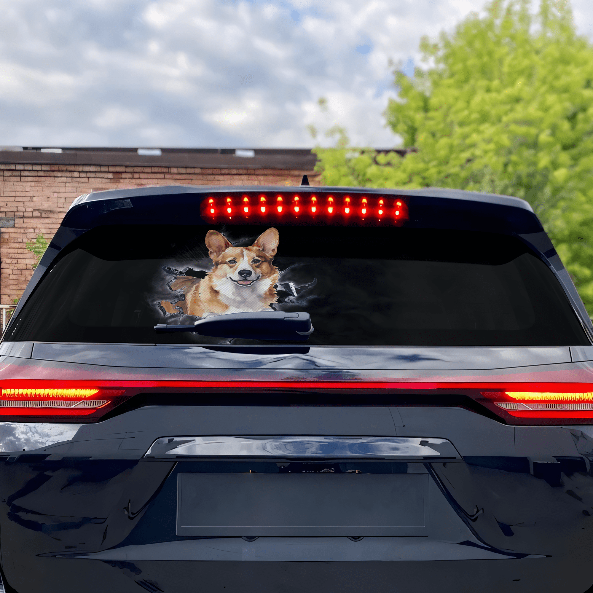 Lotusprinthandmade Welsh Corgi Dog Rear Window Car Decal 3 Sizes (22x65 ...