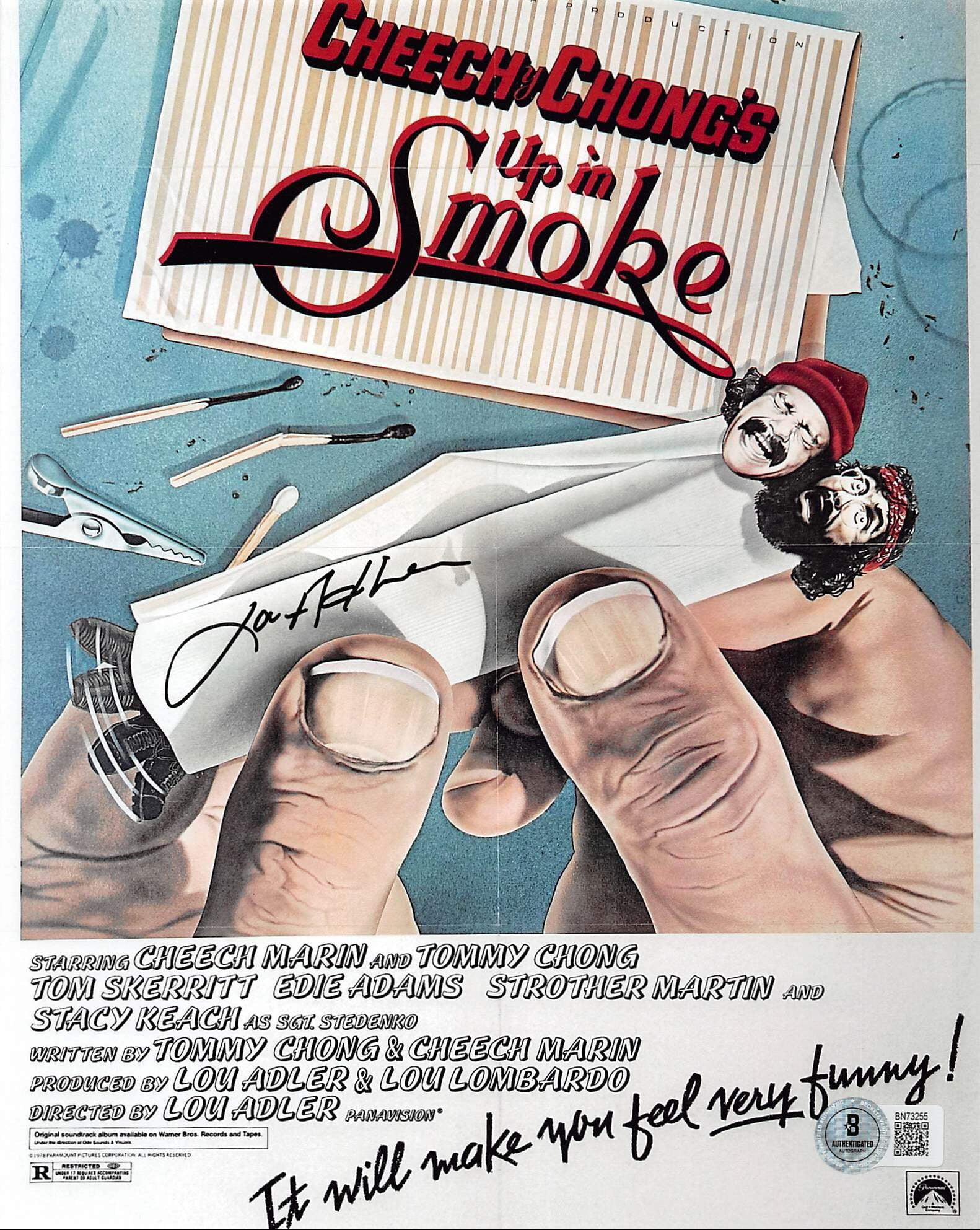 Lou Adler Cheech Chong's Up In Smoke Signed 8x10 Vertical Photo BAS 2 ...