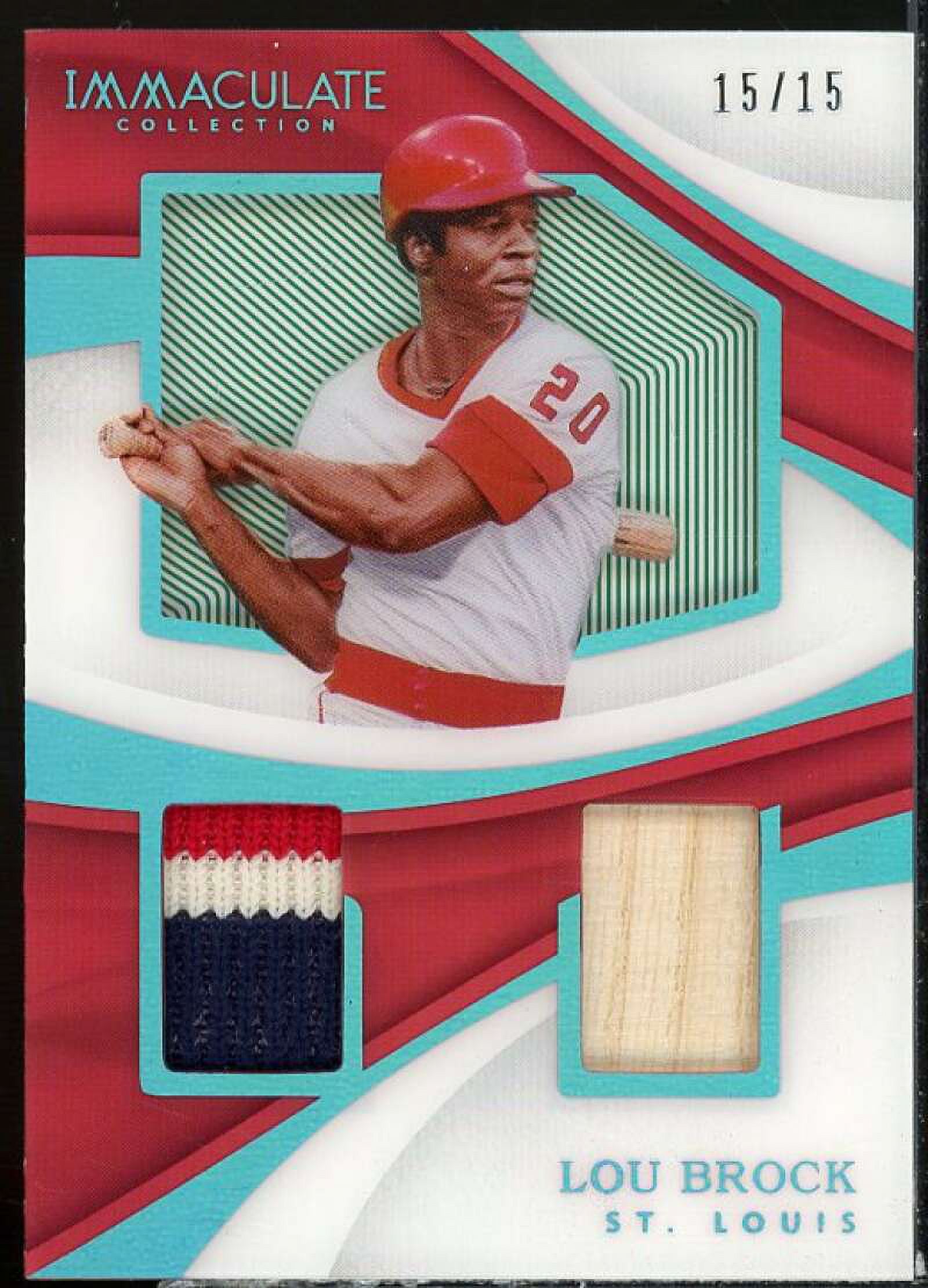 Lou Brock Card 2017 Immaculate Collection Shadowbox Materials #43 ...