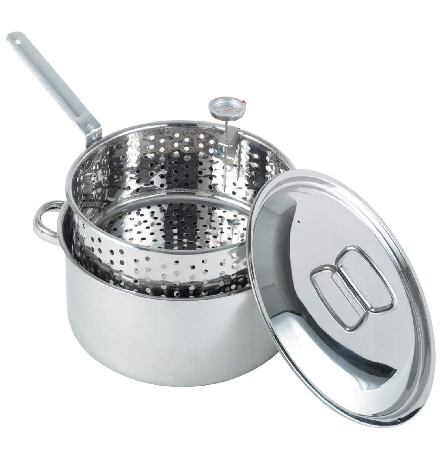 LouZub 1101 10-qt Stainless Steel Fry Pot Perfect For Frying Fish ...