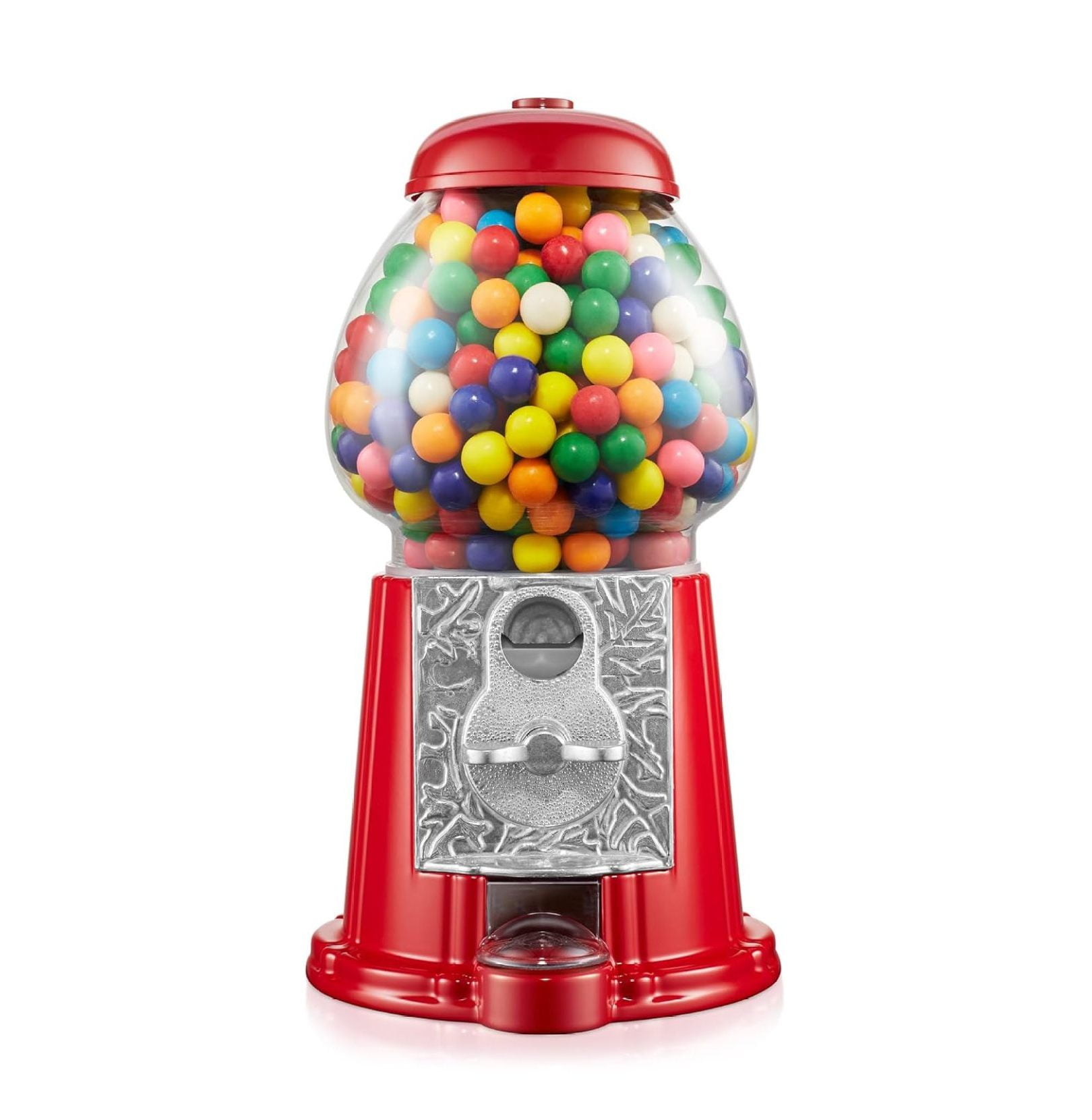 LouZub 12" Gumball Machine with Glass Globe and Metal Base - Red ...