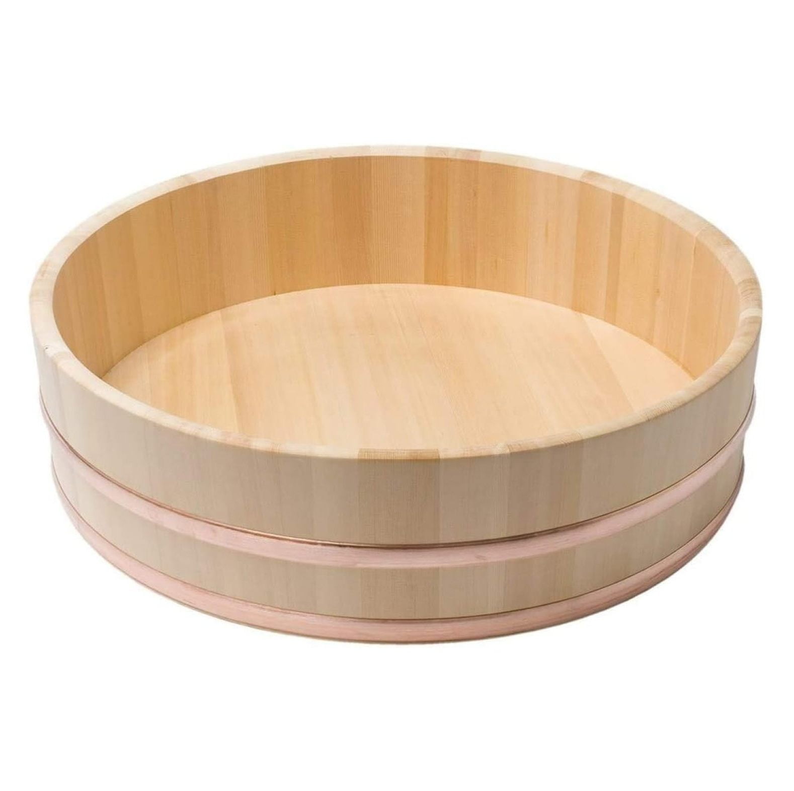 LouZub 4596, Japanese Wooden Hangiri Sushi Rice Mixing Bowl Tub for ...