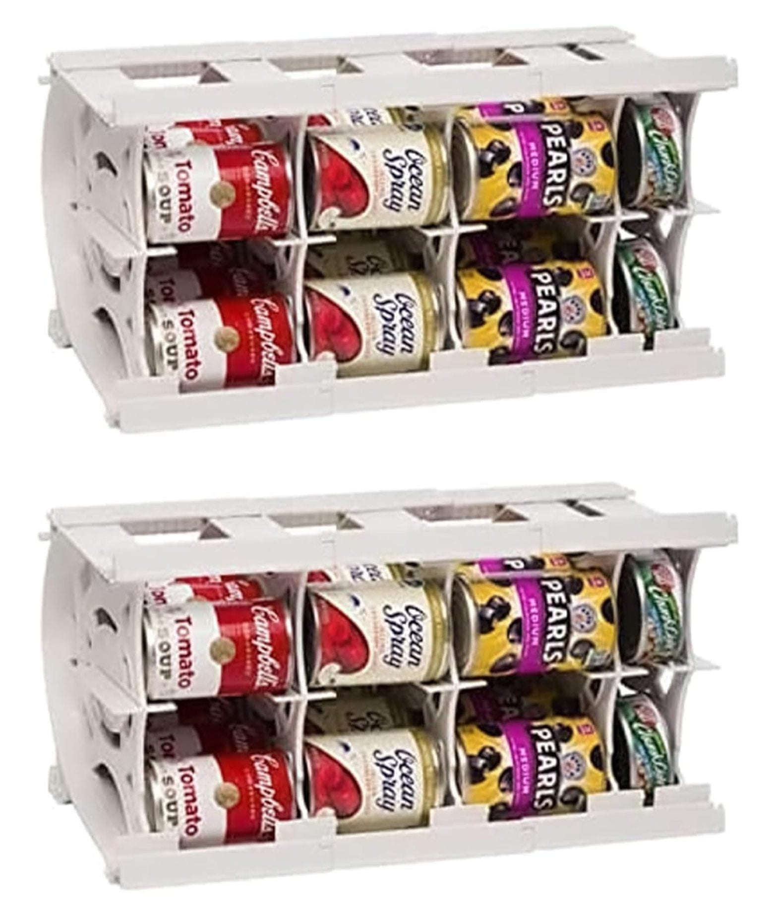 LouZub Cansolidator 20 Cans, Stackable Adjustable Can Pantry Organizer ...