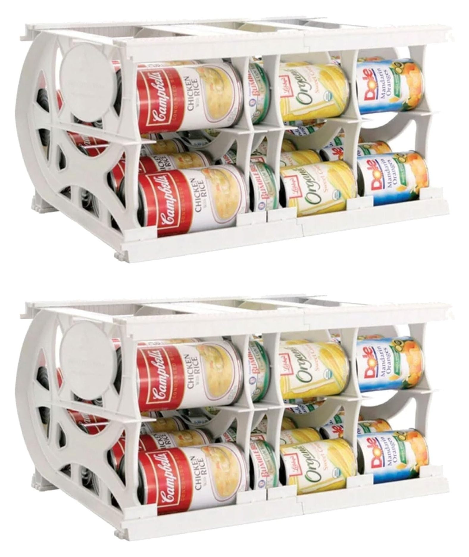 LouZub Cansolidator Cupboard, 40 Can Stackable Adjustable Organizer ...