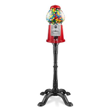 "Olde Midway 15"" Metal Vintage Fashioned Red Gumball Machine with ...