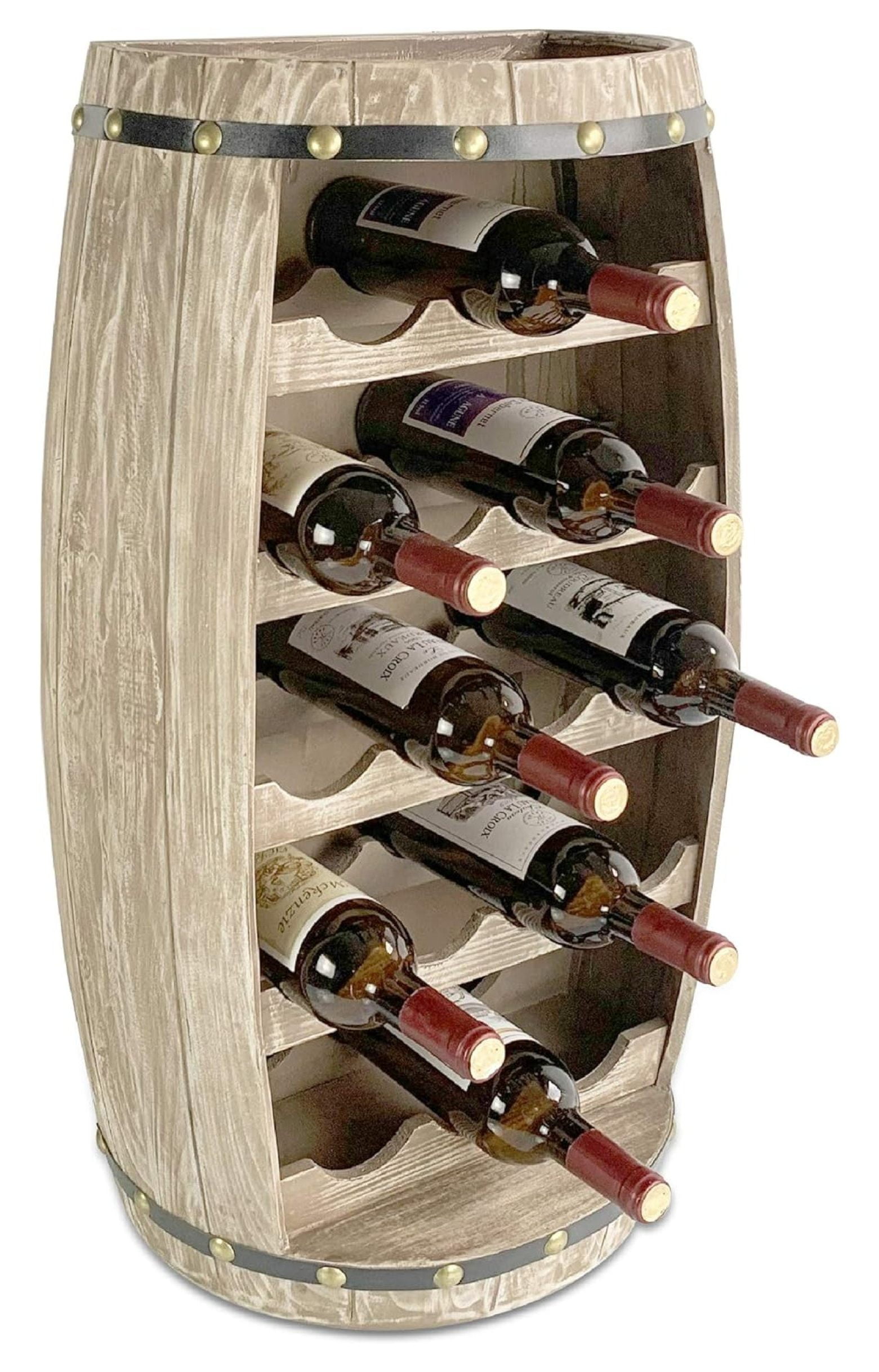 LouZub Modern Alexander Wall Mounted Wine Rack - 18 Wine Bottles ...