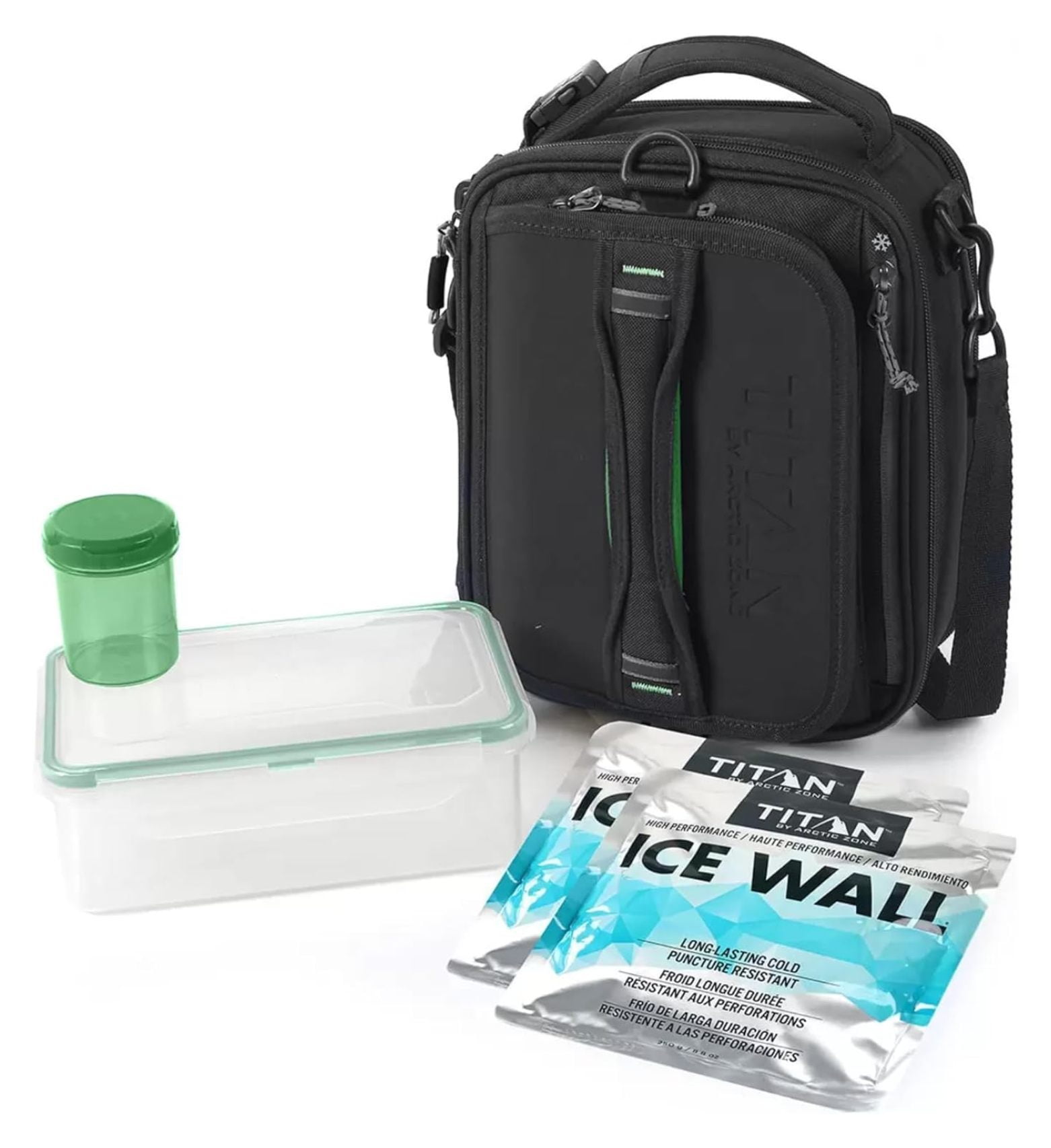 LouZub Titan Deep Freeze Fridge Cold Expandable Lunch Pack - Grey/Green ...