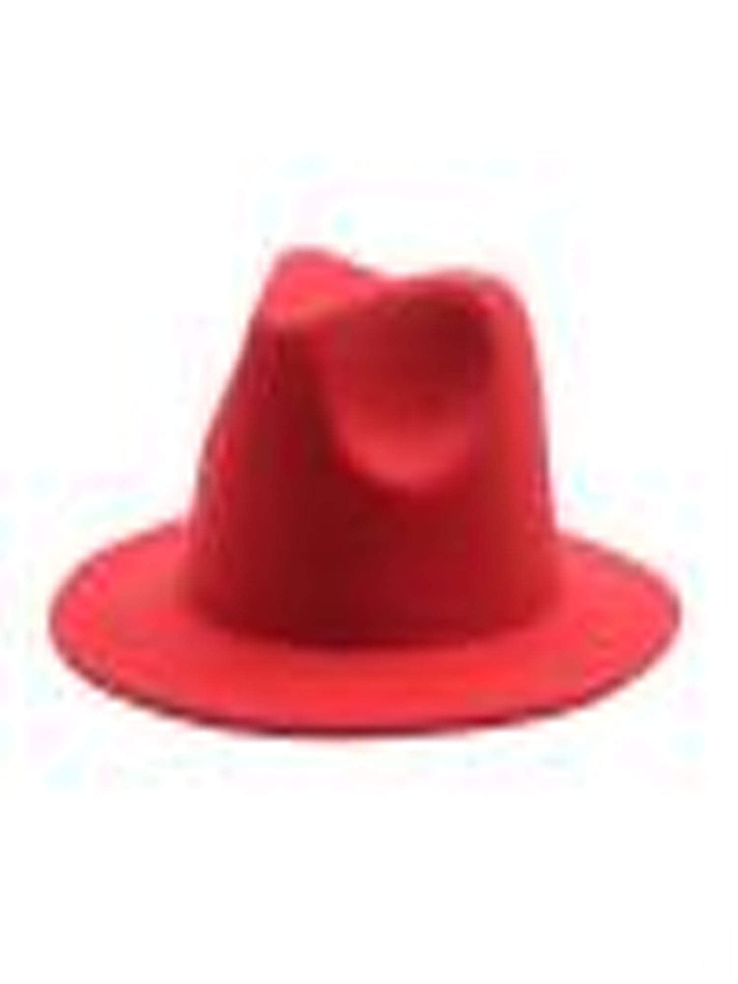 Louatui Kids Boy Girl Fedora Hat Solid Color Jazz Hats Classic Wide ...