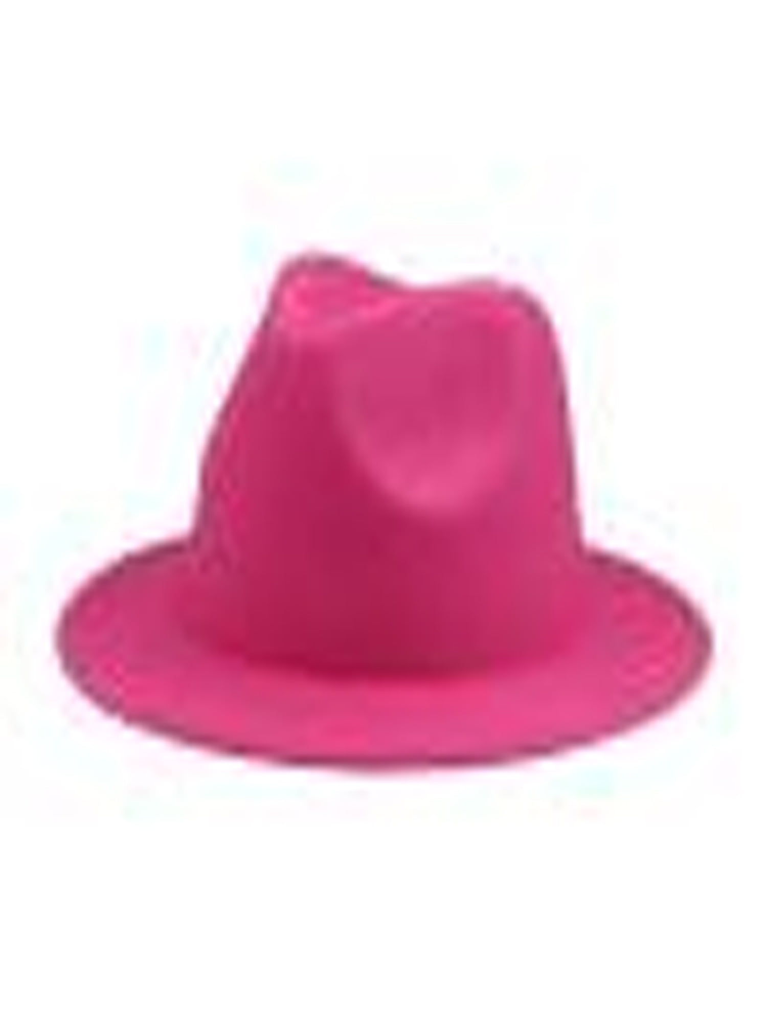 Louatui Kids Boy Girl Fedora Hat Solid Color Jazz Hats Classic Wide ...