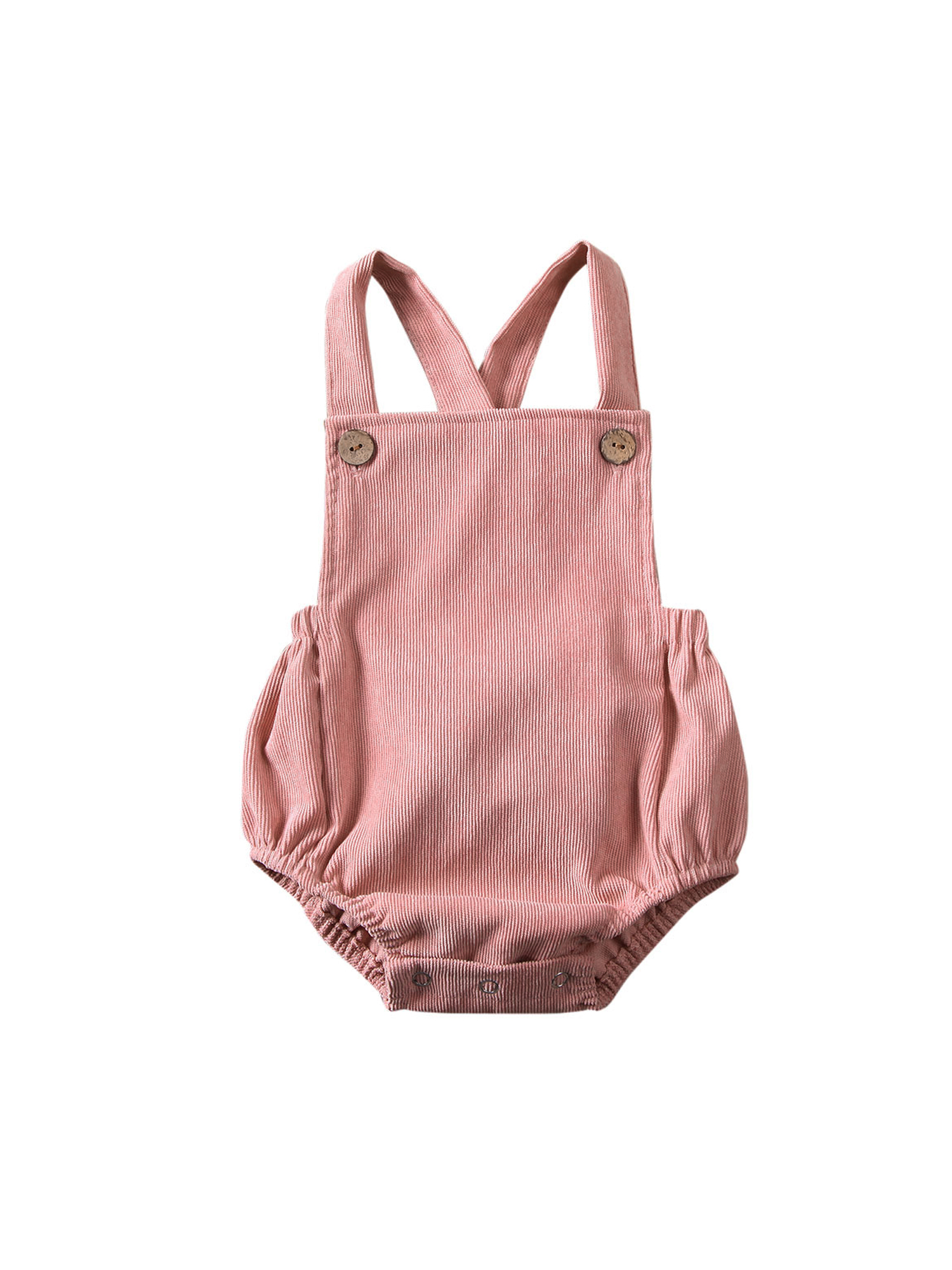 Louatui Newborn Baby One Piece Summer Romper Baby Girl Boy Solid Color ...