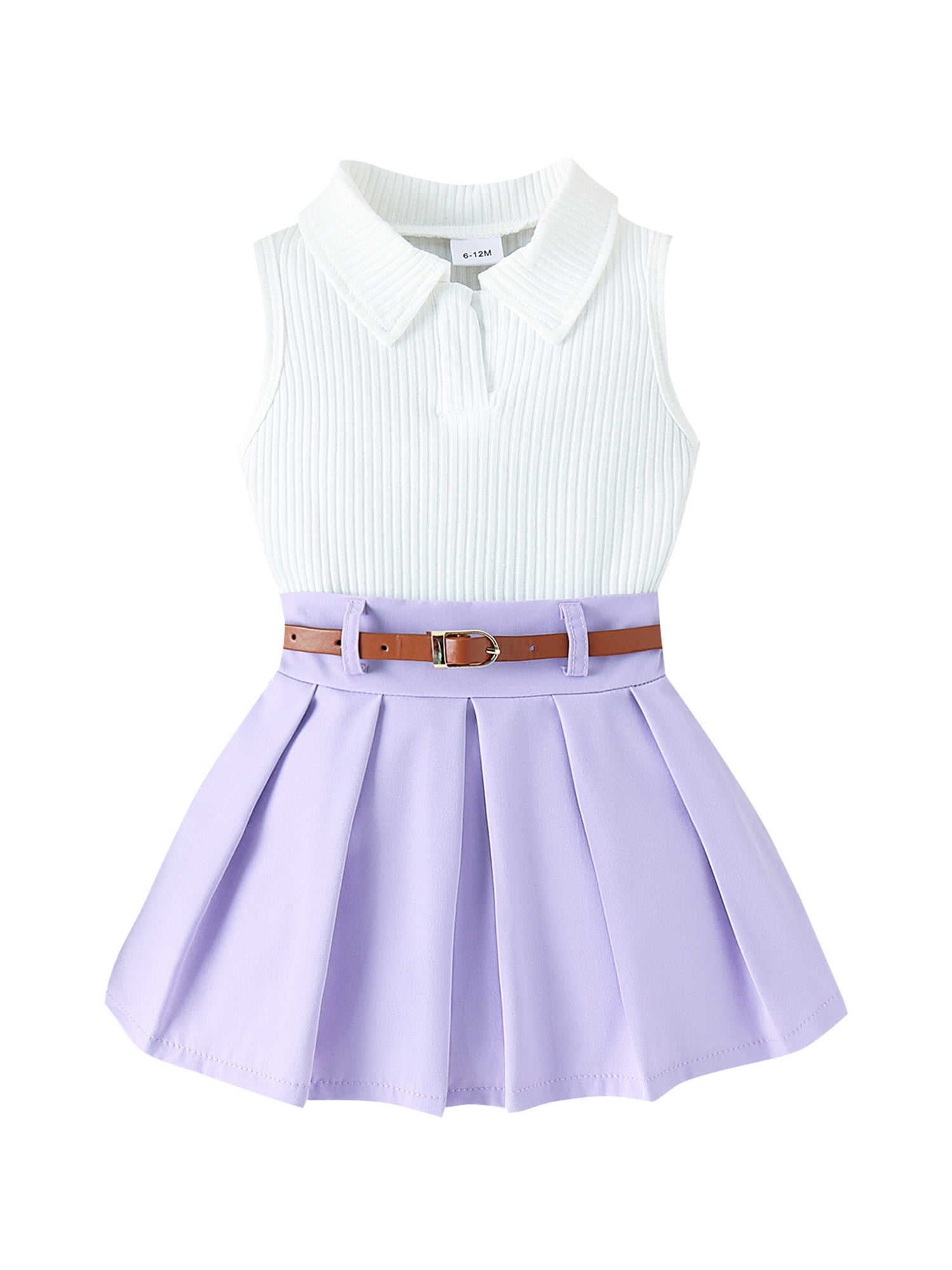 Louatui Toddler Baby Girl Skirts Outfit Summer Kids Solid Color Clothes ...