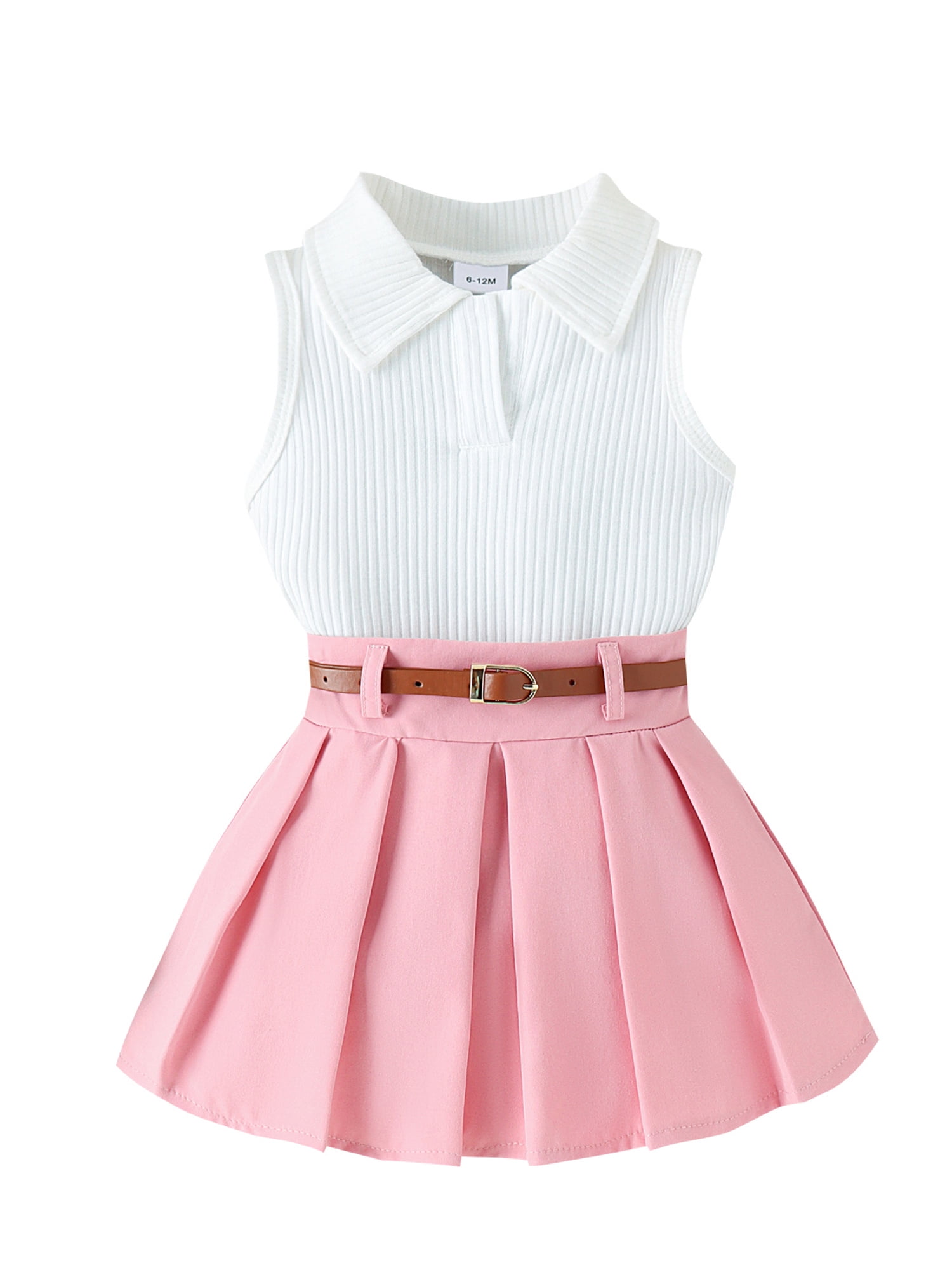 Louatui Toddler Baby Girl Skirts Outfit Summer Kids Solid Color Clothes ...