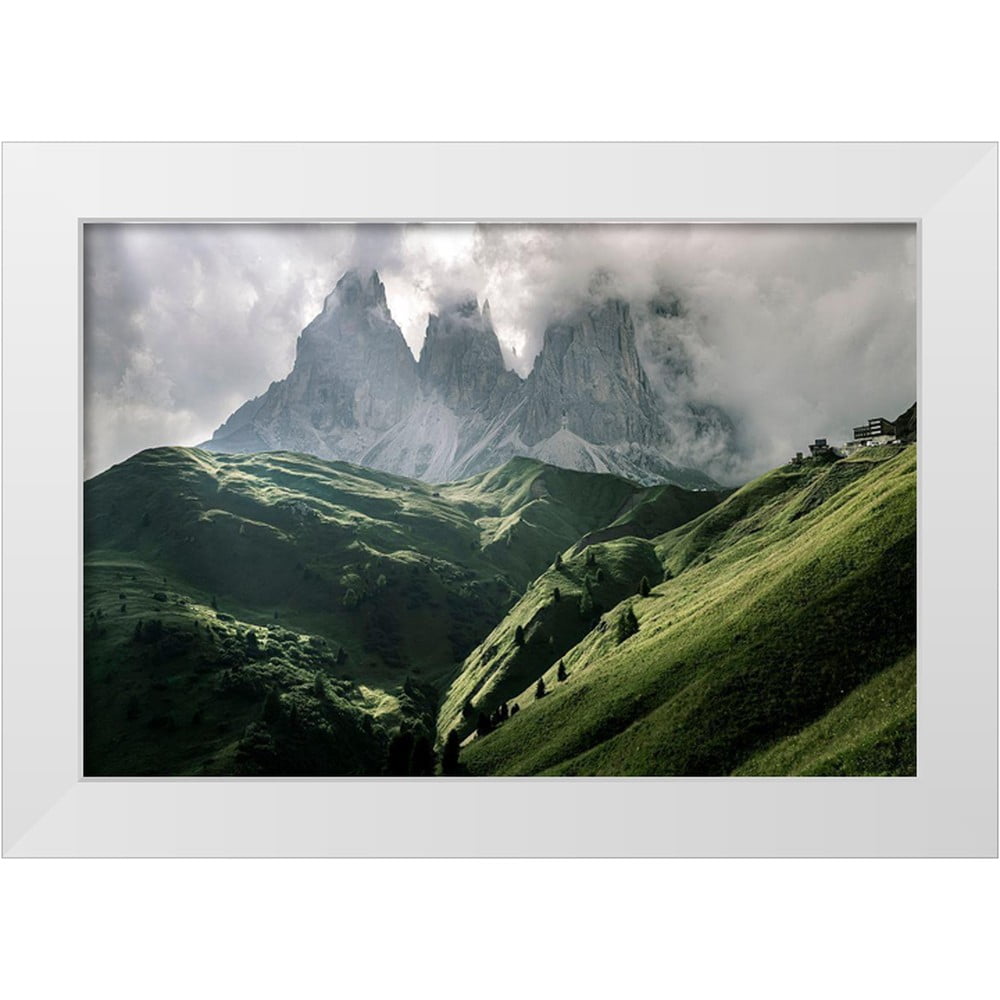 Loucaides, Valentinos 32x23 White Modern Wood Framed Museum Art Print ...