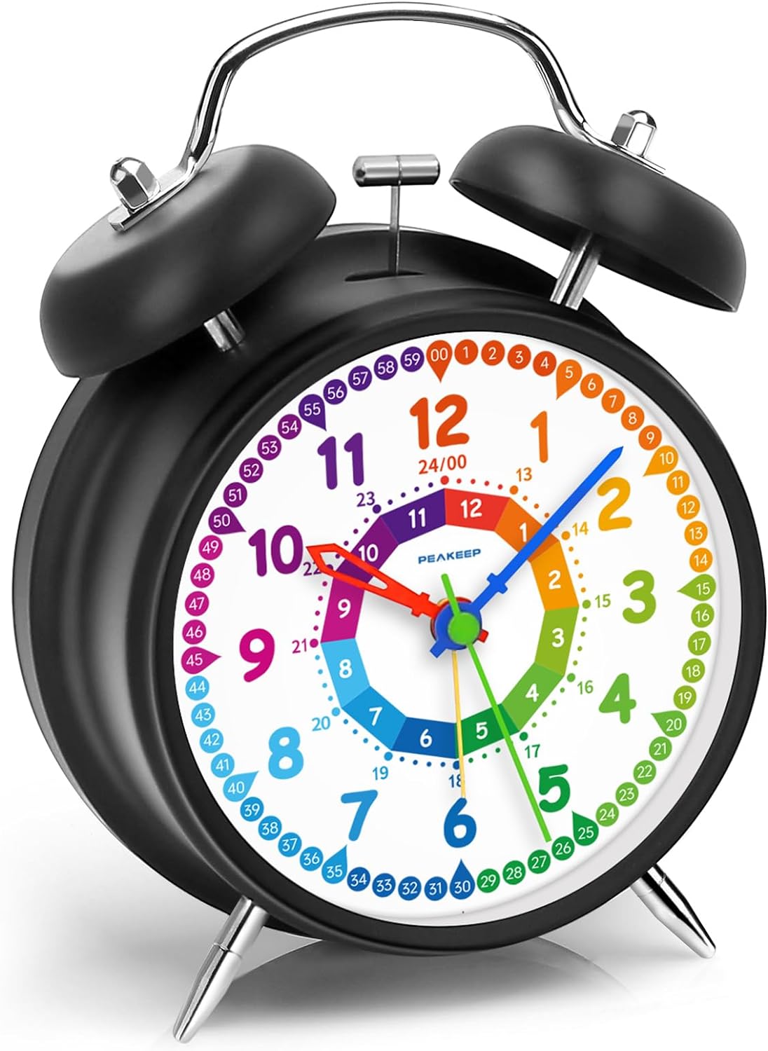 Loud Alarm Clock for Kids Learning Telling Time Teaching Clock, 4 ...