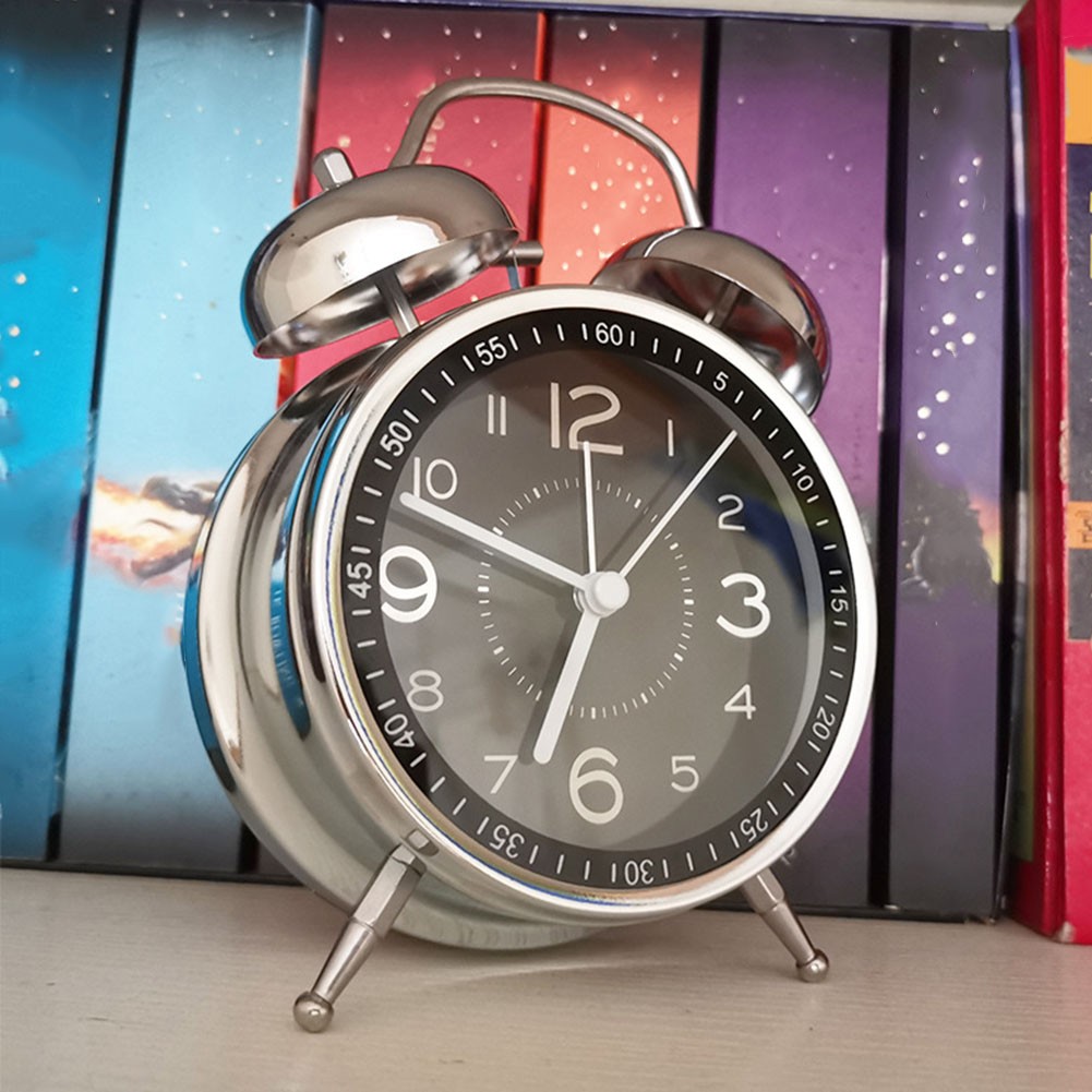 Loud Alarm Clock Mechanical Double Bells Metal Alarm Clock Night Lights ...