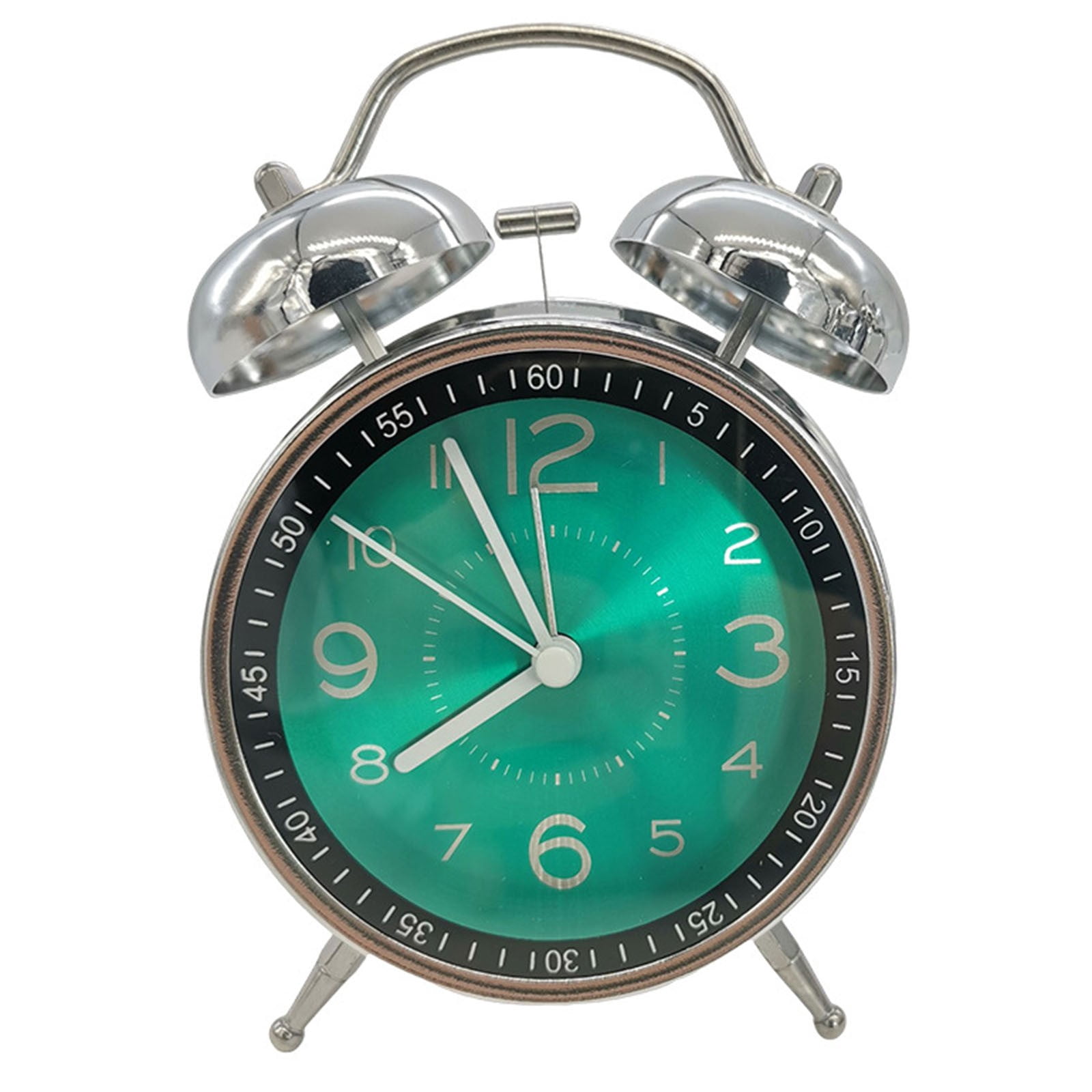 Loud Alarm Clock Mechanical Double Bells Metal Alarm Clock Noiseless ...