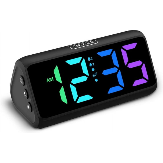 Loud Alarm Clock for Heavy Sleepers, RGB Alarm Clocks for Bedrooms ...