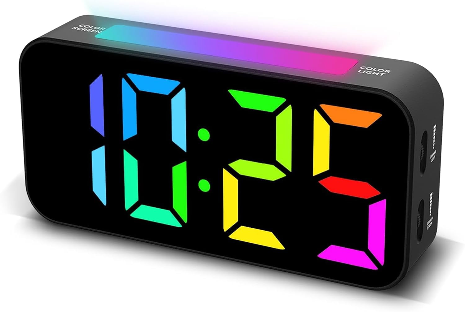 Loud Alarm Clocks for Bedrooms Heavy Sleepers, Plug-in Digital Bedside ...