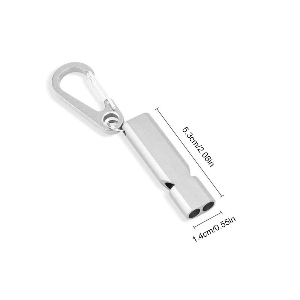 Loud Crisp Sound Whistle Metal Double Tube Survival Whistle Outdoor ...