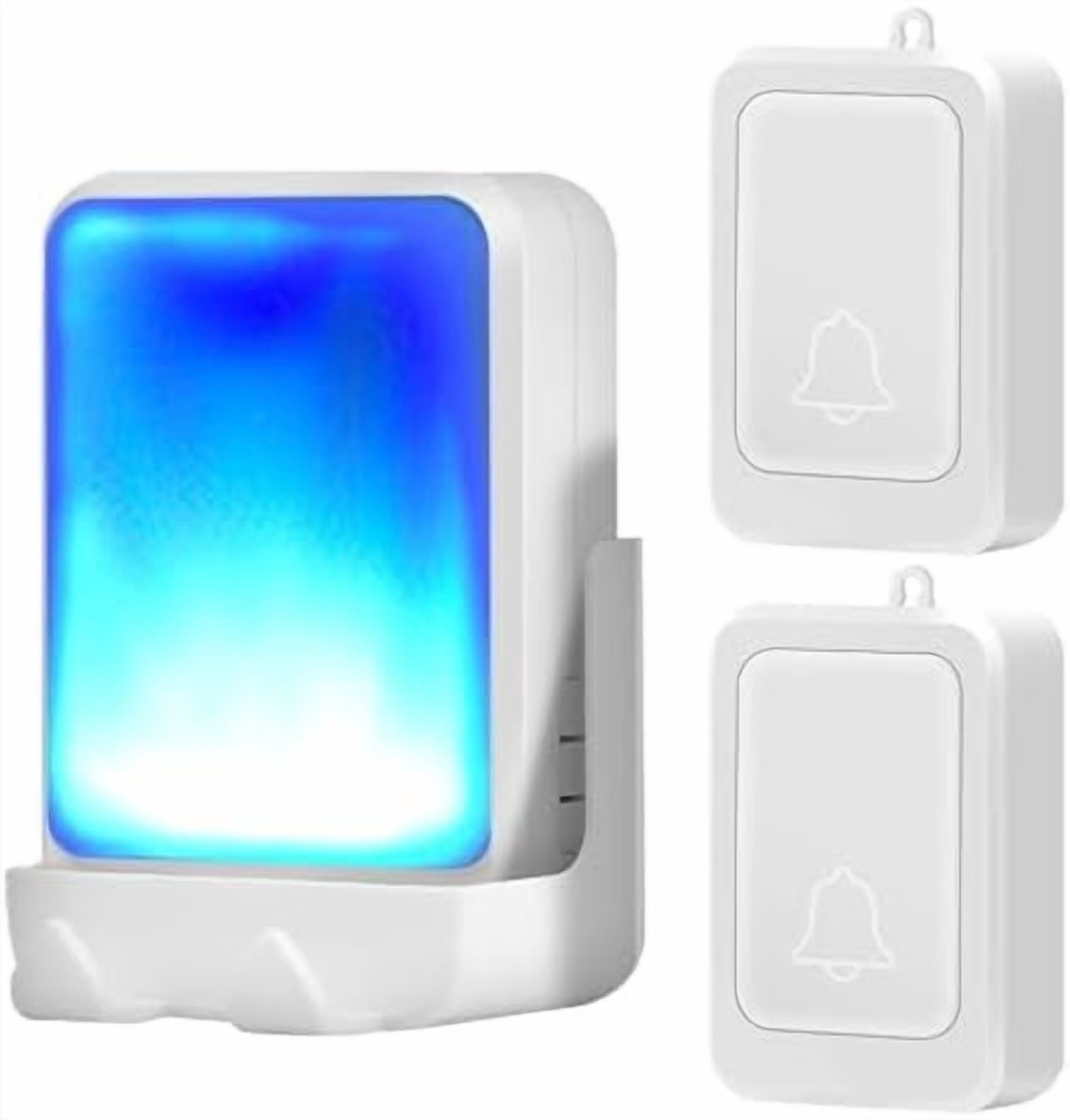 Loud Flash Doorbell with 7 Colors of Bright Light and 4 Volumes ...