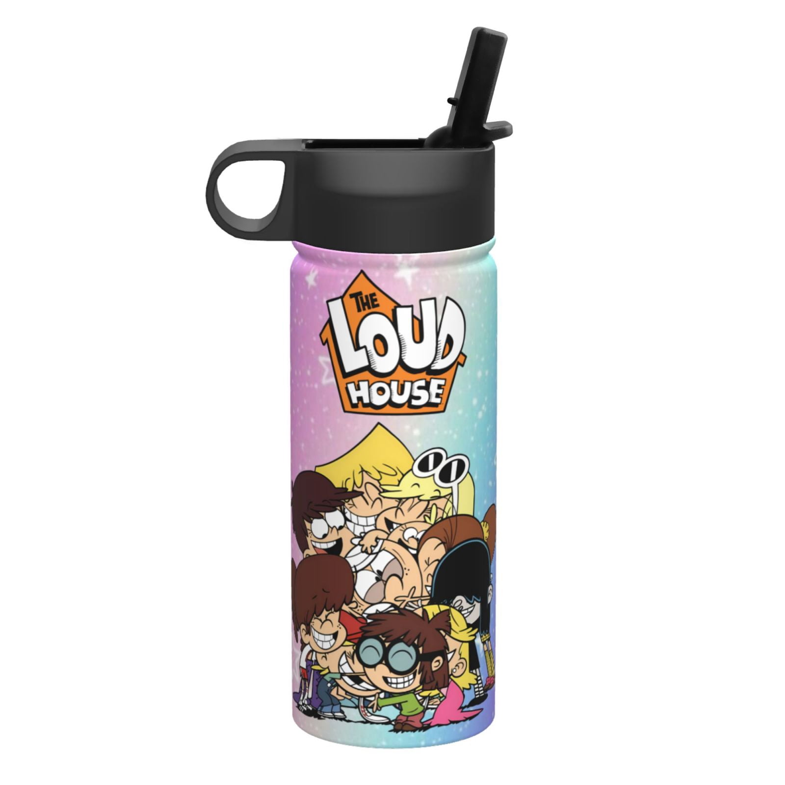 The Loud House Kids Insulated Water Bottle With Straw - 18 Oz Stainless ...