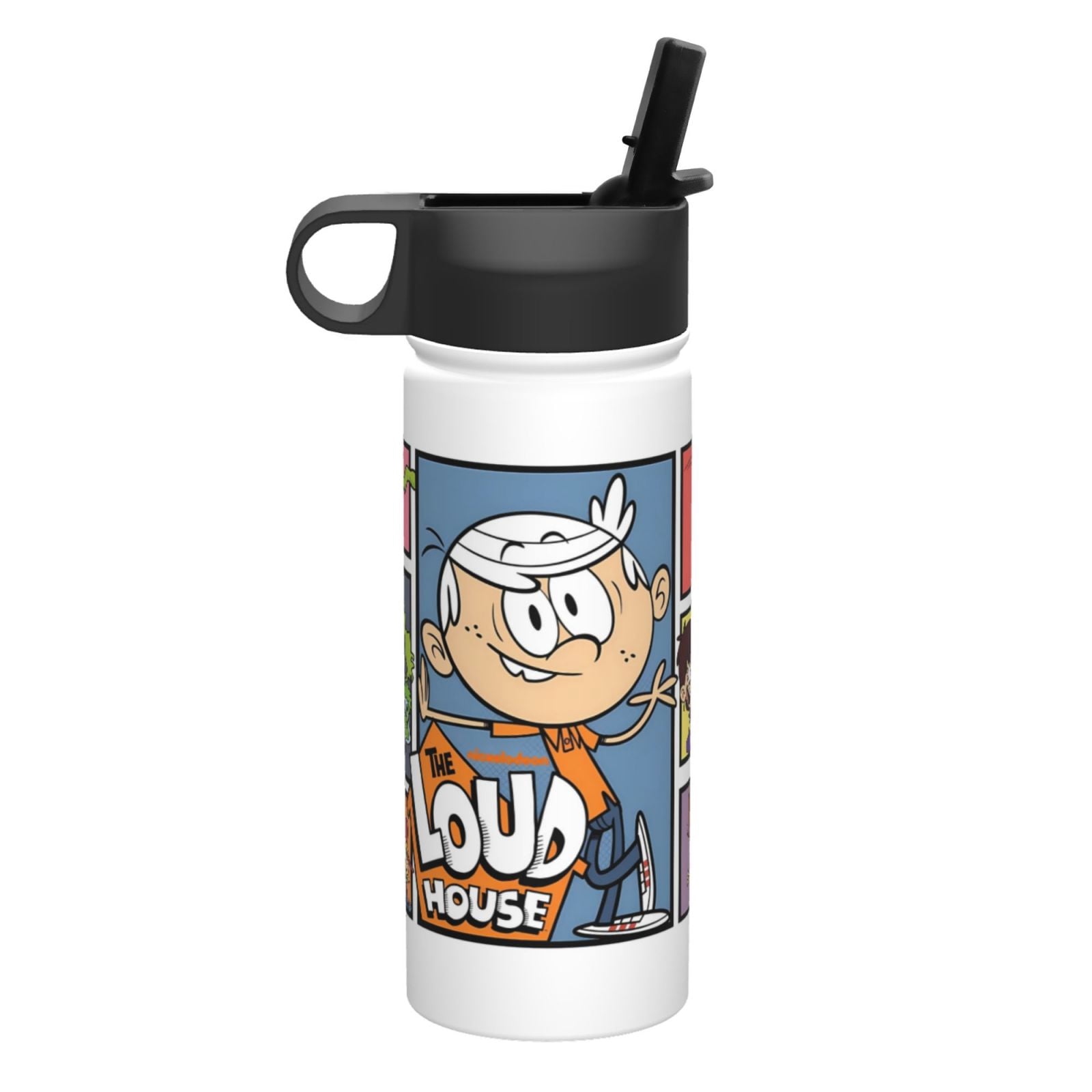 The Loud House Kids Insulated Water Bottle With Straw - 18 Oz Stainless ...