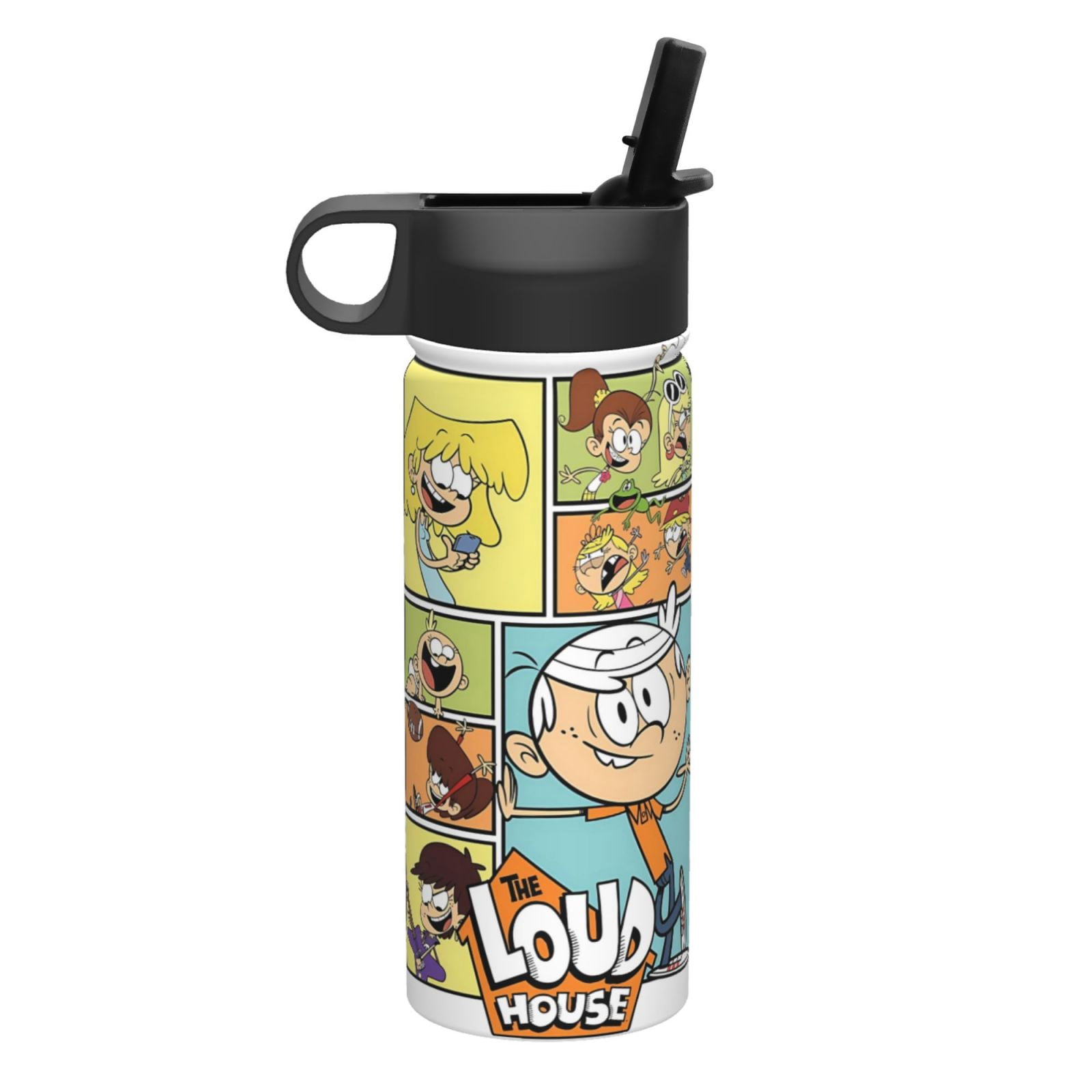 The Loud House Kids Insulated Water Bottle With Straw - 18 Oz Stainless ...
