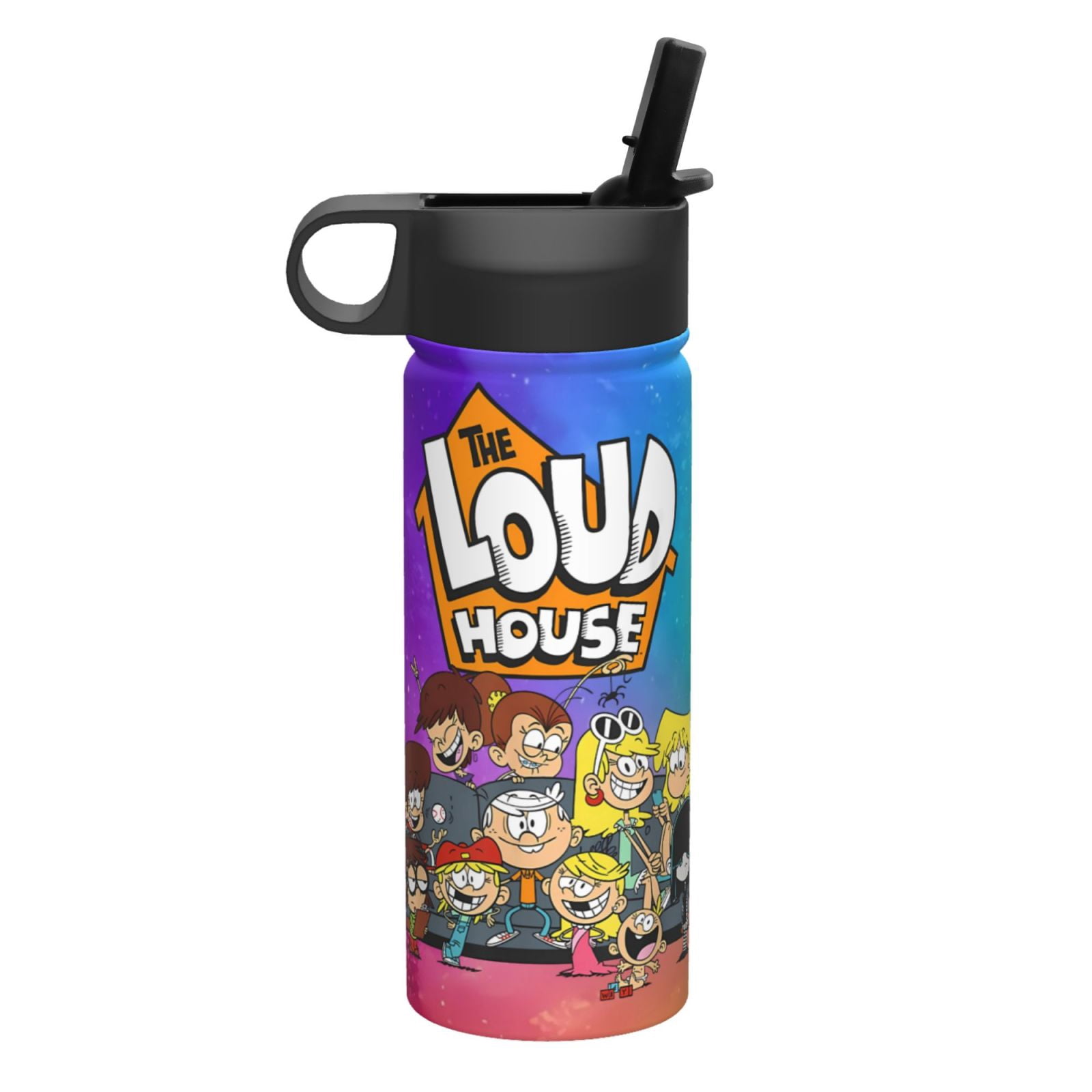 The Loud House Kids Insulated Water Bottle With Straw - 18 Oz Stainless ...