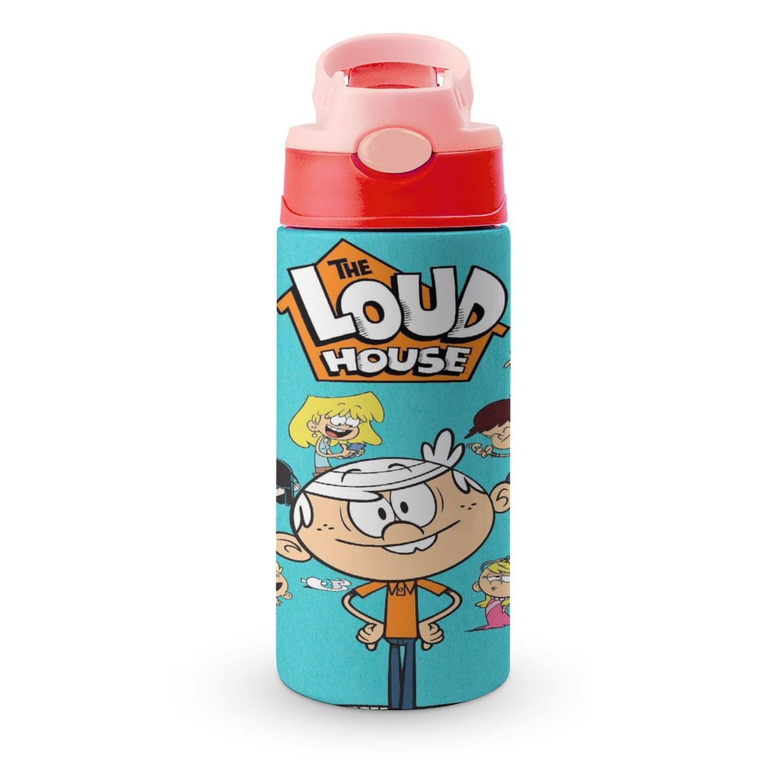 The Loud House Kids Water Bottle with Silicone Straw And Spill-Proof ...