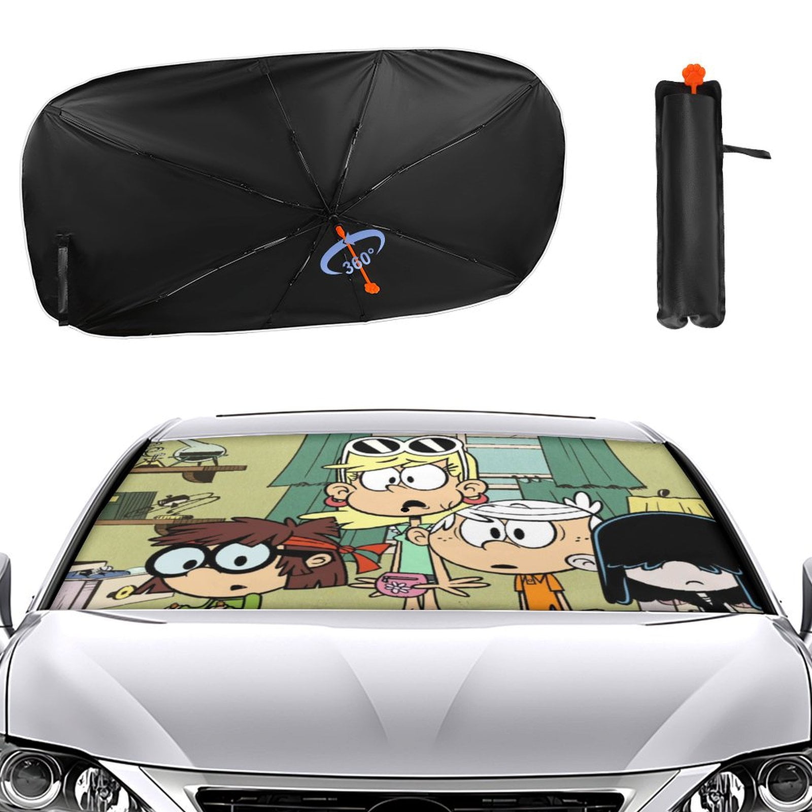 The Loud House Windshield Sun Shade Umbrella - Foldable Car Window ...