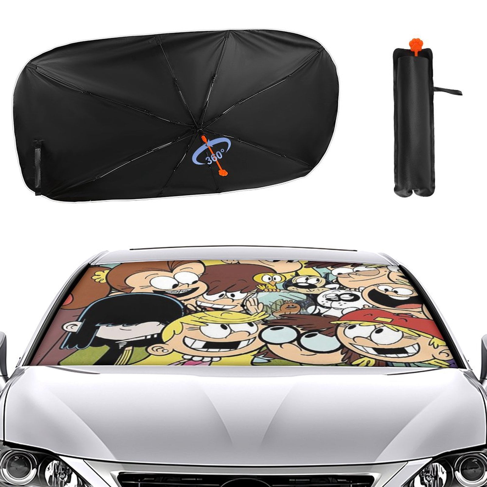 The Loud House Windshield Sun Shade Umbrella - Foldable Car Window ...