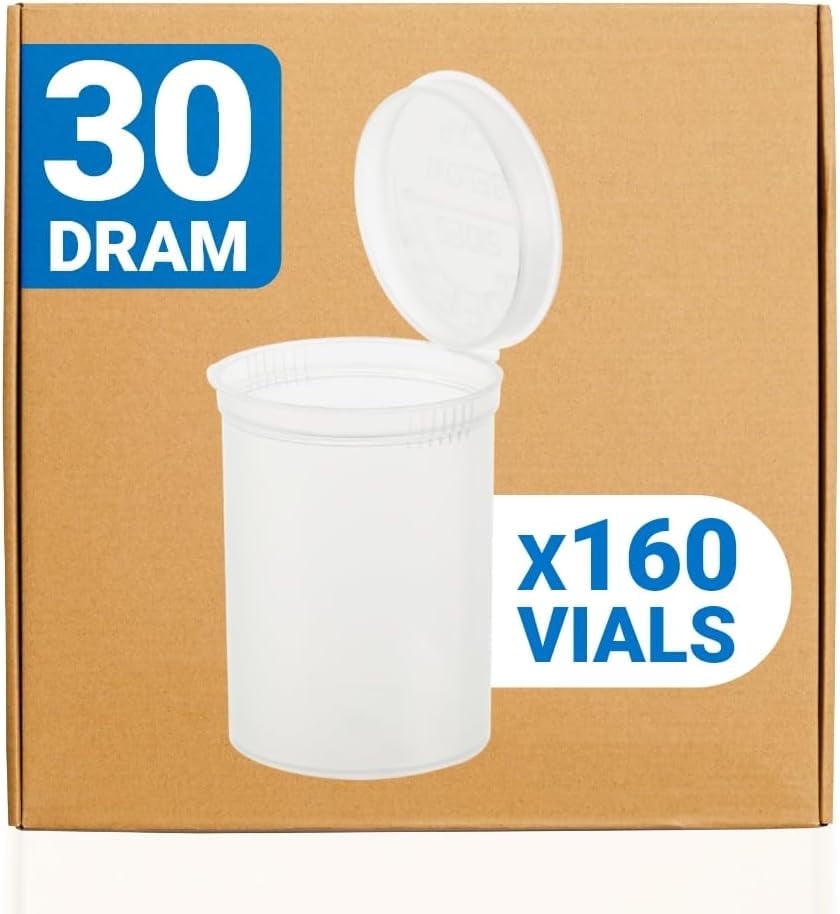 Loud Lock Pop Top Dram Bottles - Clear - 30 Dram - 160 Per Case - 2.75 ...