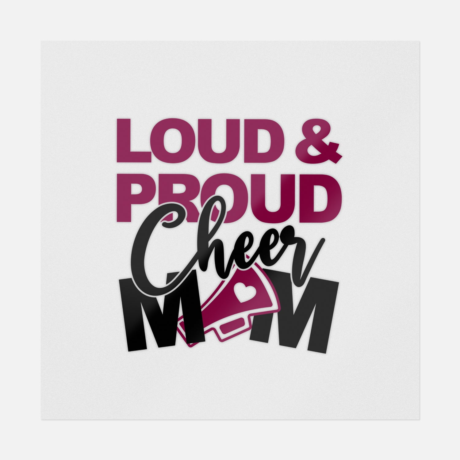 Loud & Proud Cheer Mom Transfer - Walmart.com