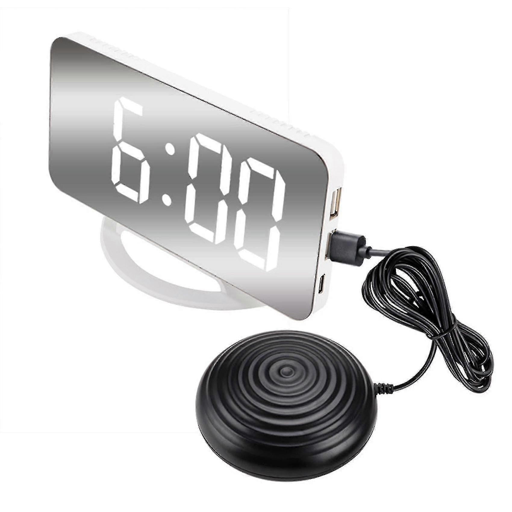 Loud Vibrating Alarm Clock For Heavy Sleepers Adults Deaf, Digital ...