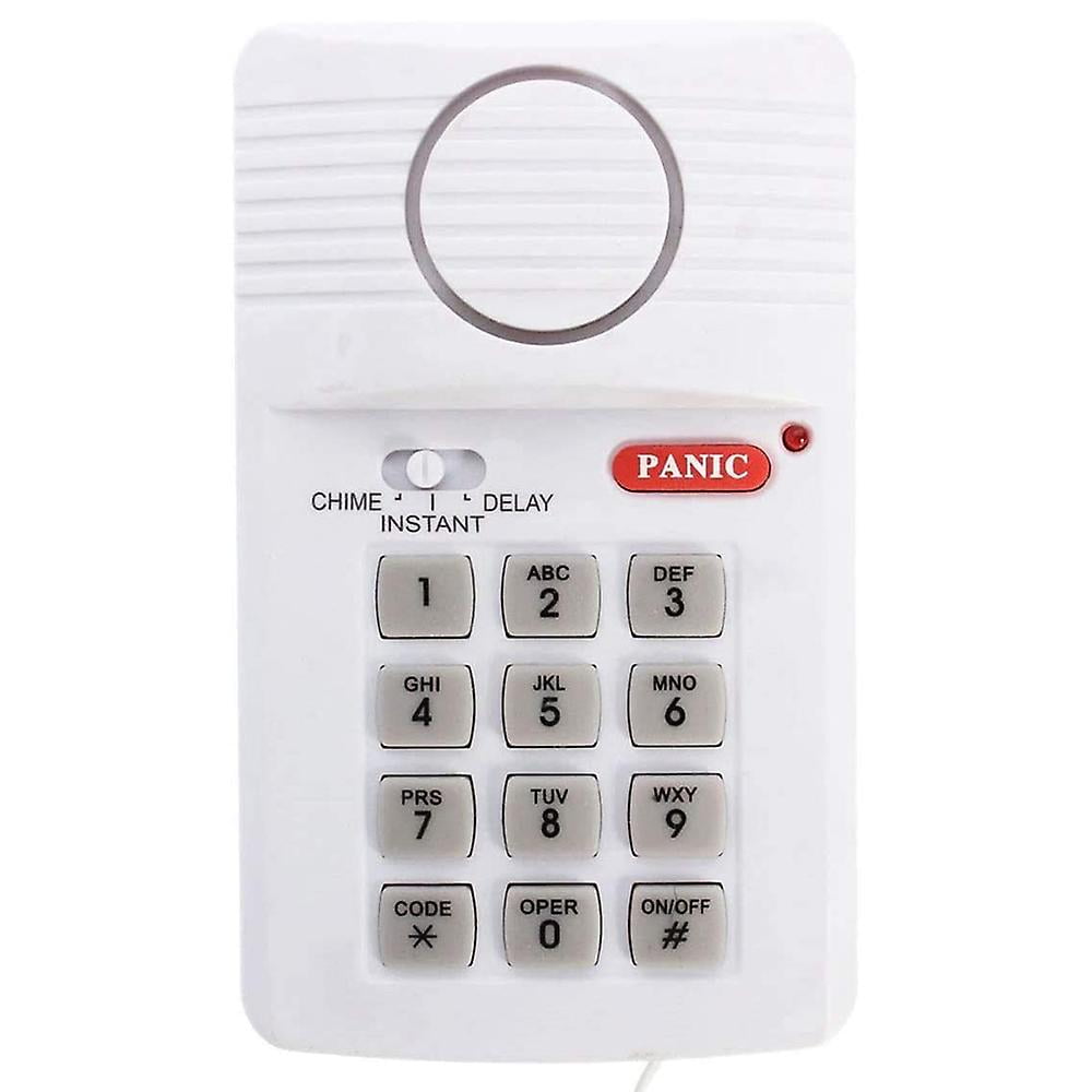 Loud Wireless Door Alarm Security Pin Panic Keypad Office Garage Shed ...