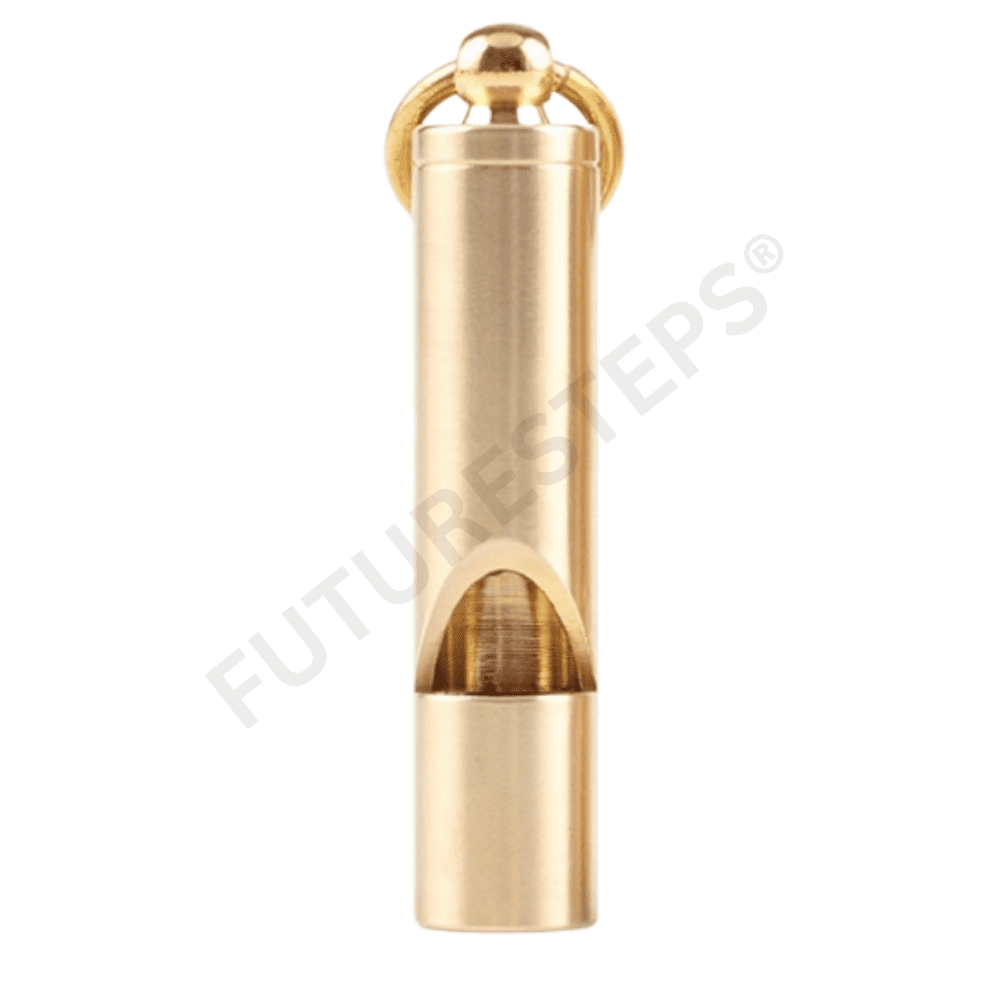 FutureSteps Loudest Brass Whistle, Solid Brass, Emergency Survival ...