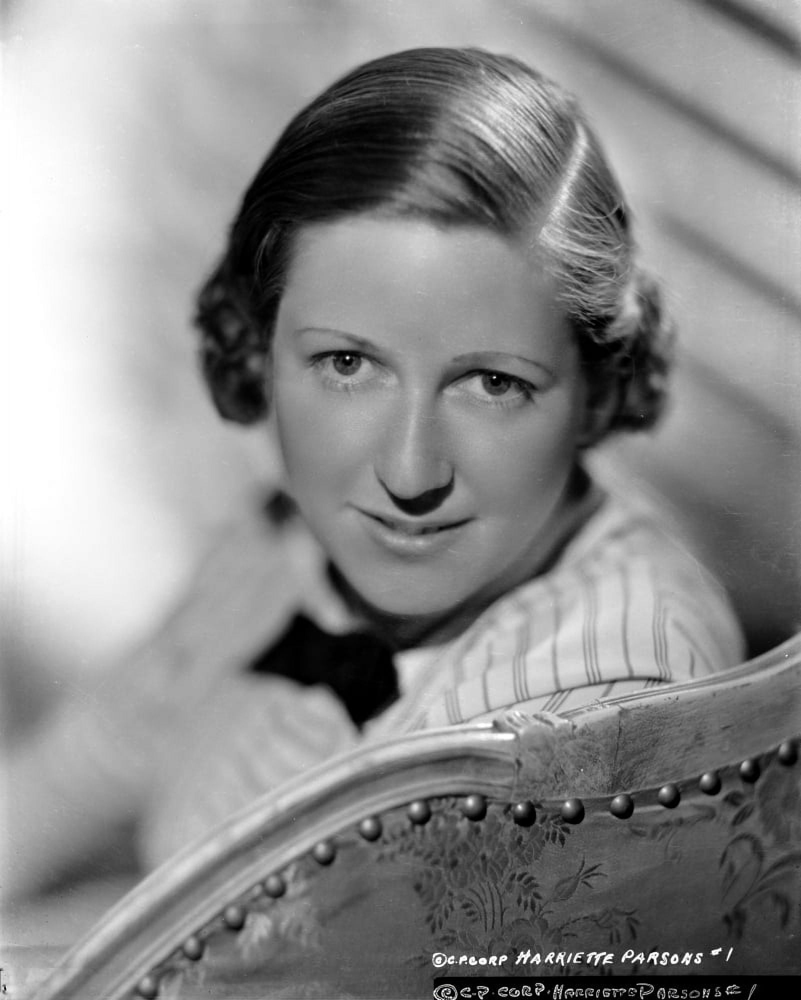 Louella Parsons Posed in Stripe Dress Portrait Photo Print (8 x 10 ...